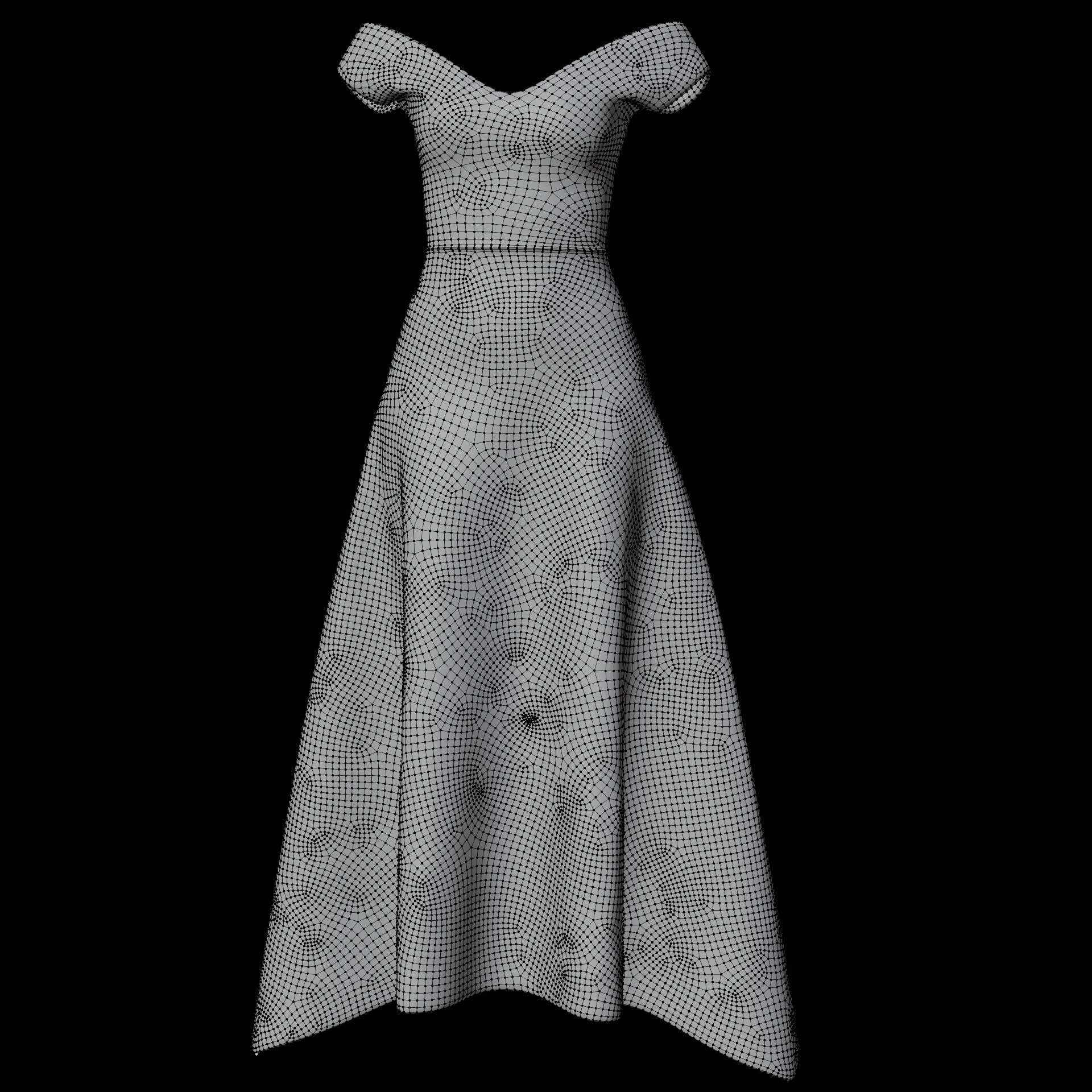 3D Female Gown - Formal Gown V-Neck by Nana Jimoh