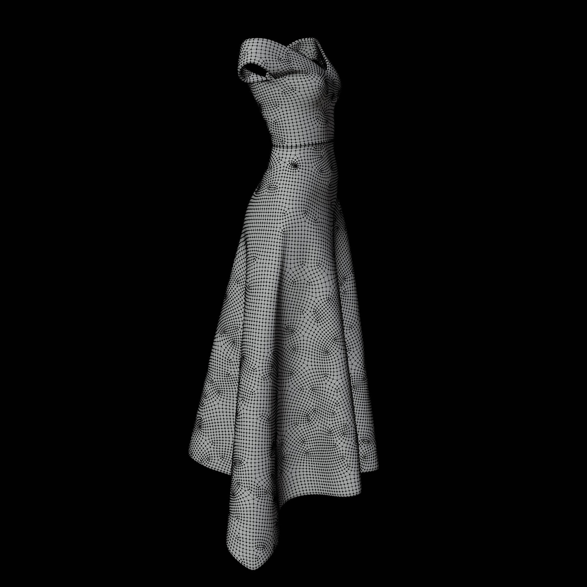 3D Female Gown - Formal Gown V-Neck by Nana Jimoh