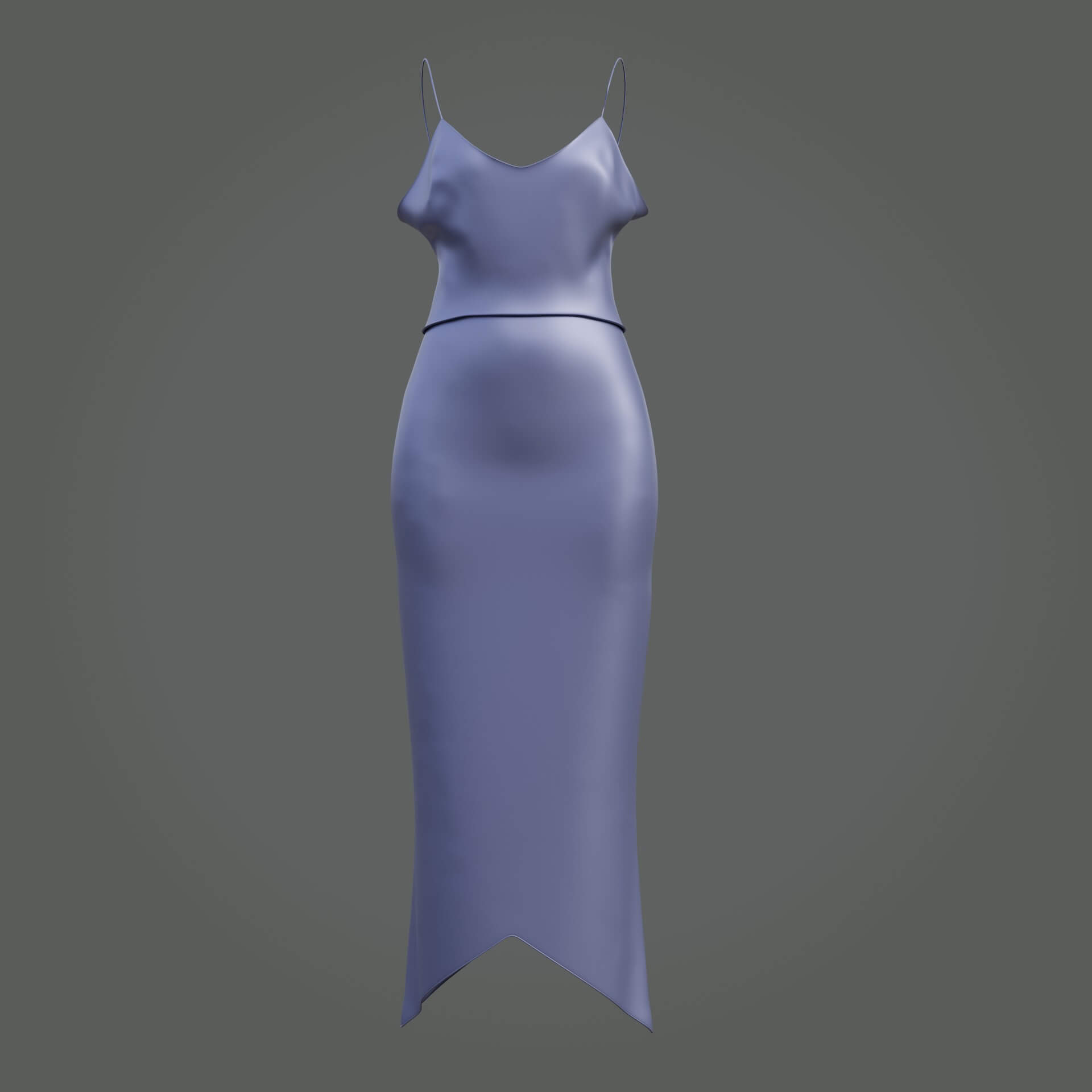 3D Female Outfit - 2Piece Silk Dress by Nana Jimoh