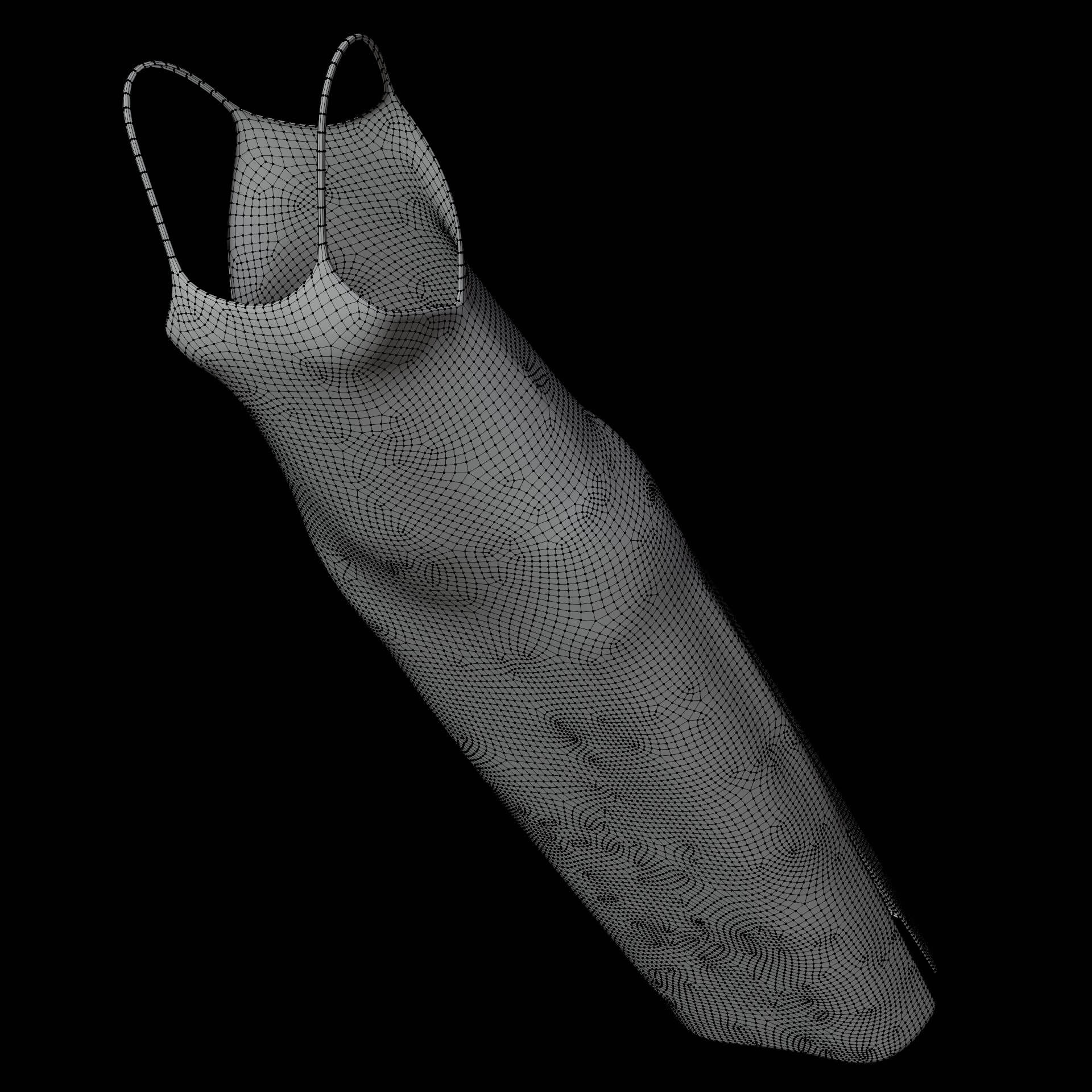 3D Female Sleeveless Dress - Double Slit Dress by Nana Jimoh