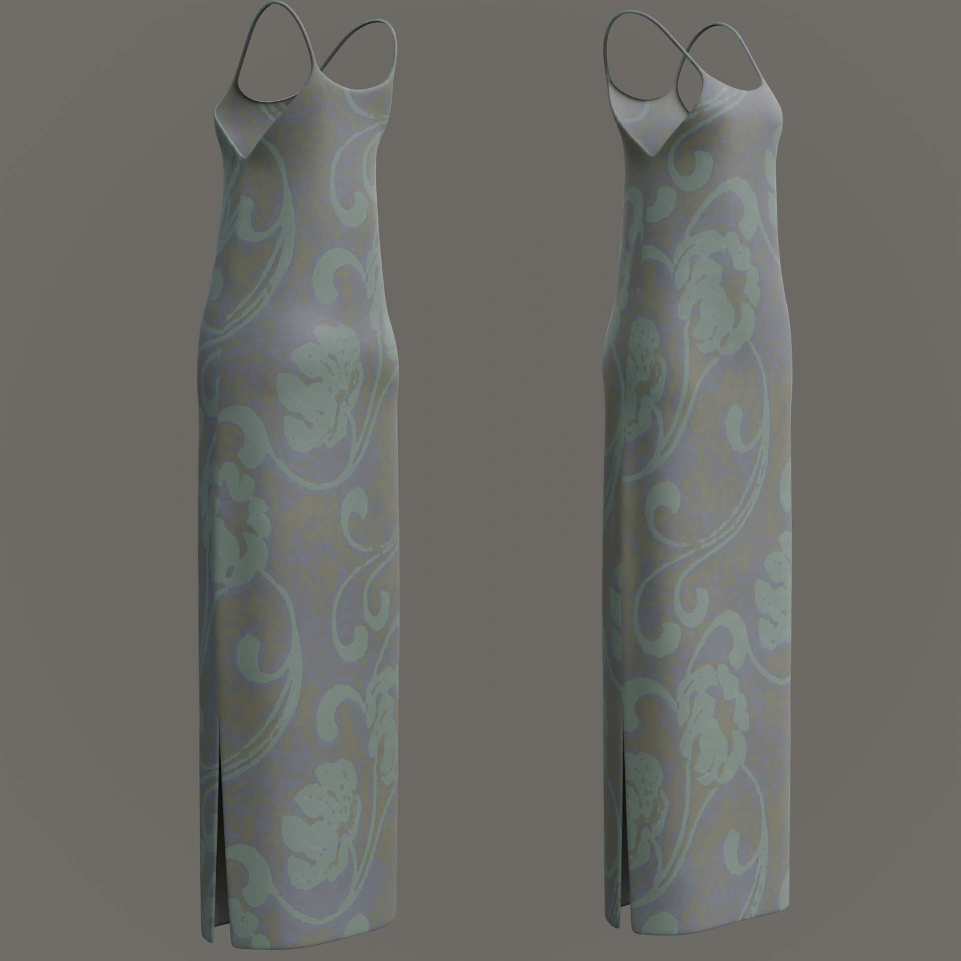 3D Female Sleeveless Dress - Double Slit Dress by Nana Jimoh