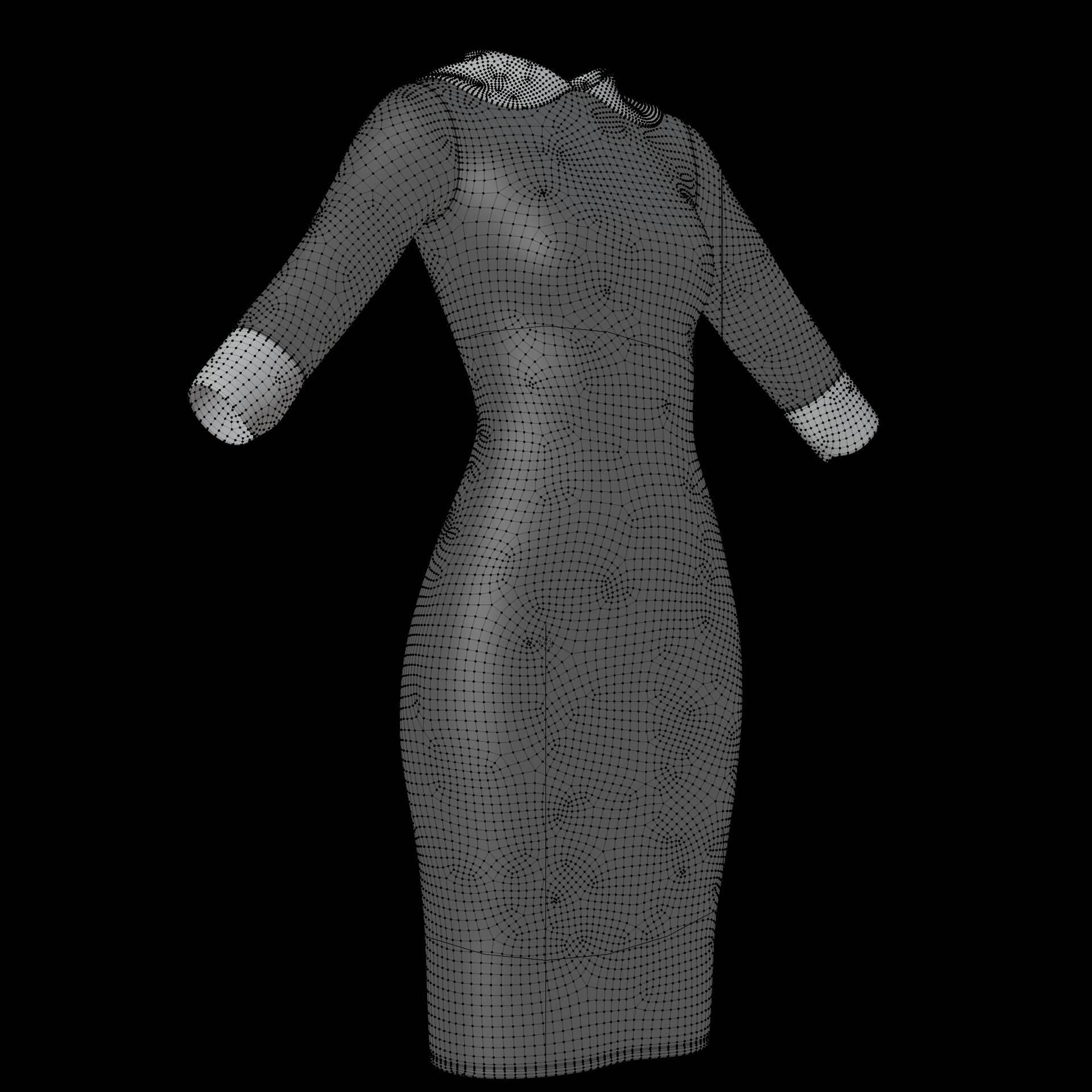 Collar Dress - 3D Model by Nana Jimoh