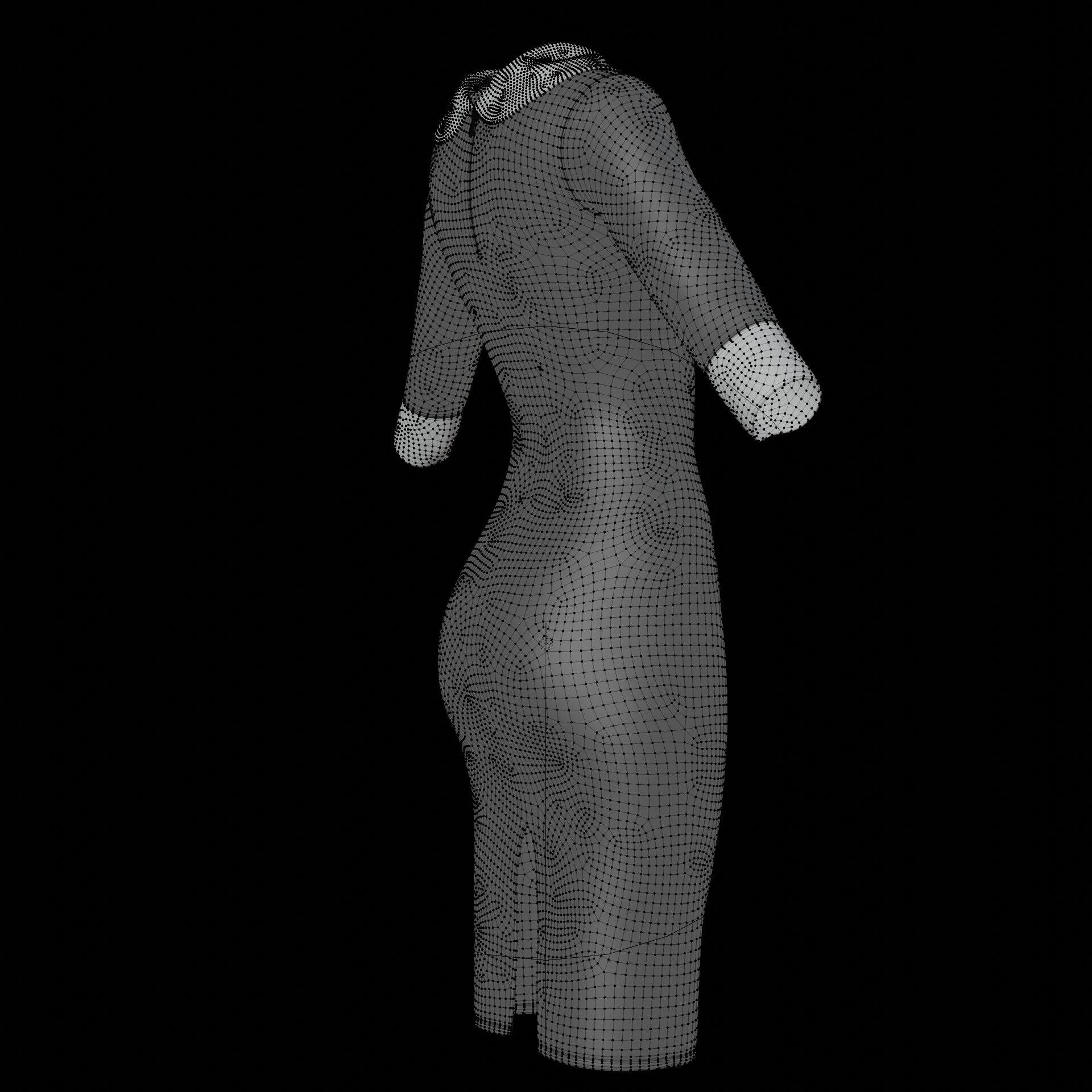 Collar Dress - 3D Model by Nana Jimoh