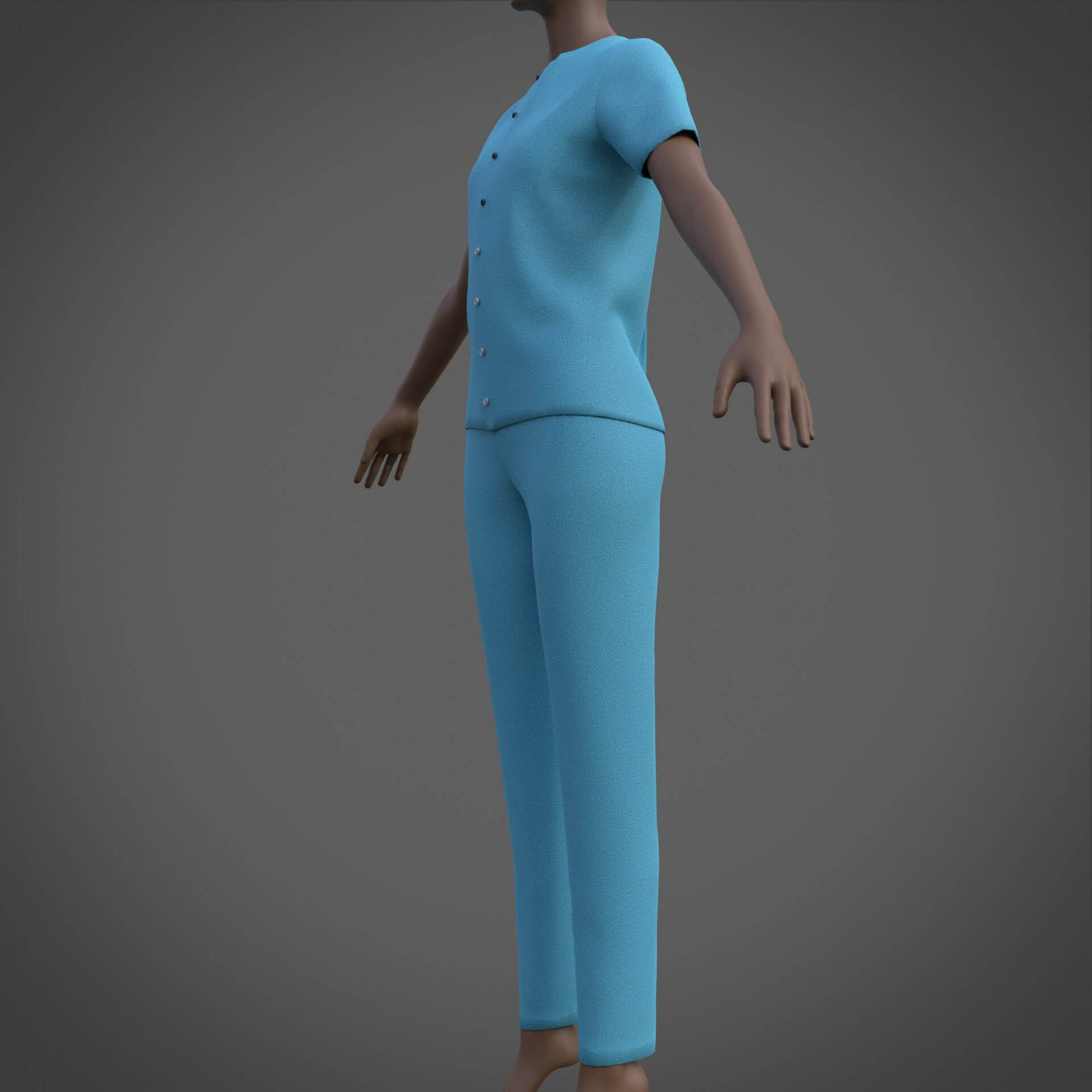 Female Nurse Uniform - 3D Model by Nana Jimoh
