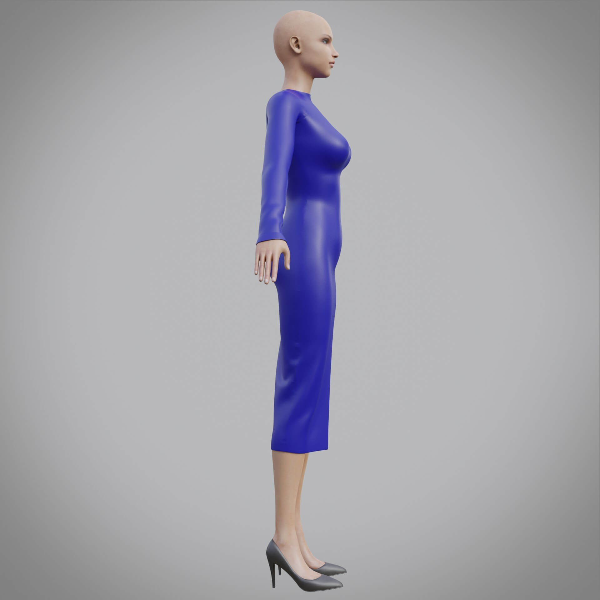 Slit Dress - 3D Model by Nana Jimoh