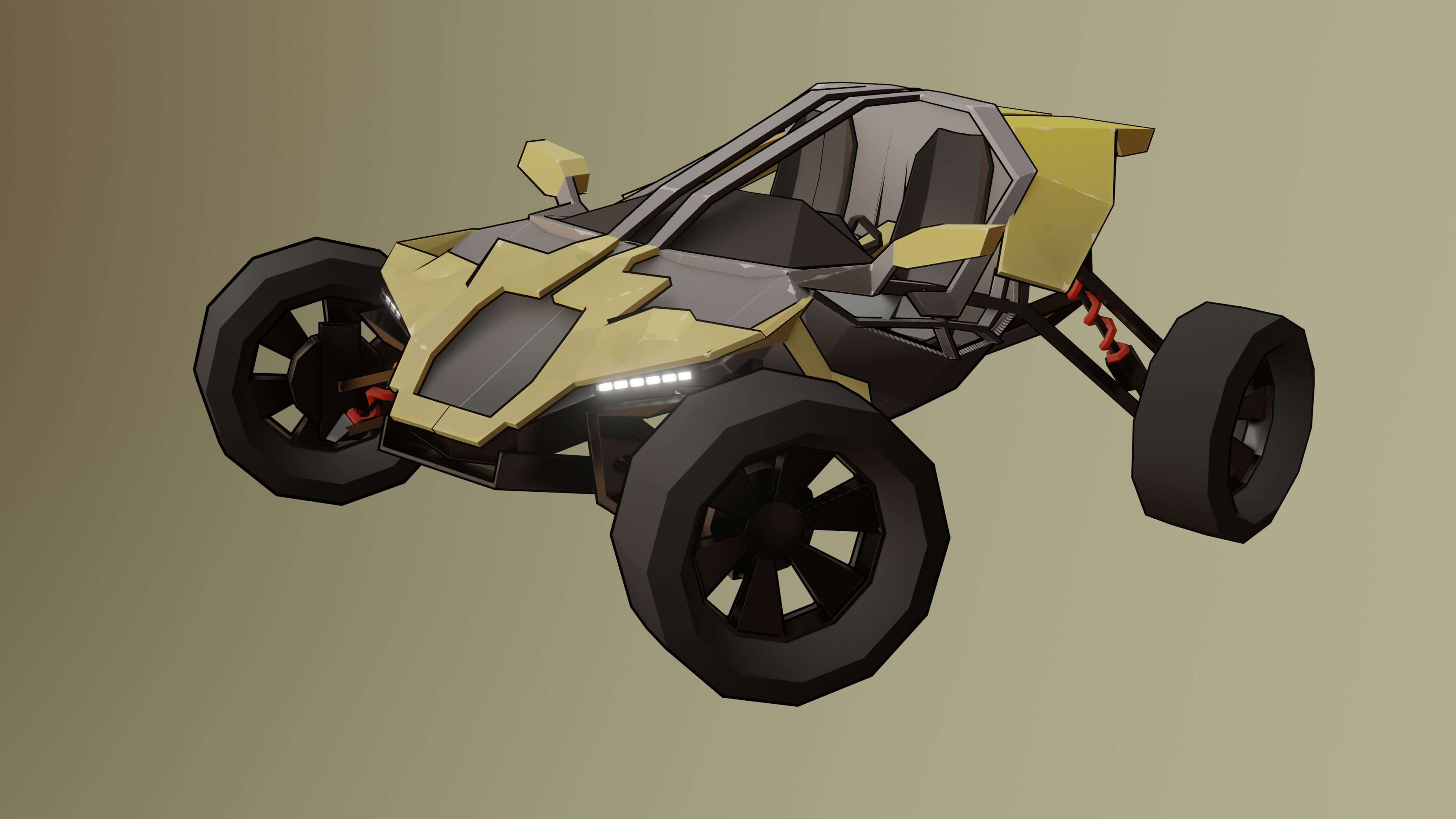 Buggy Sci-Fi Low Poly 3D Model by Nangliy