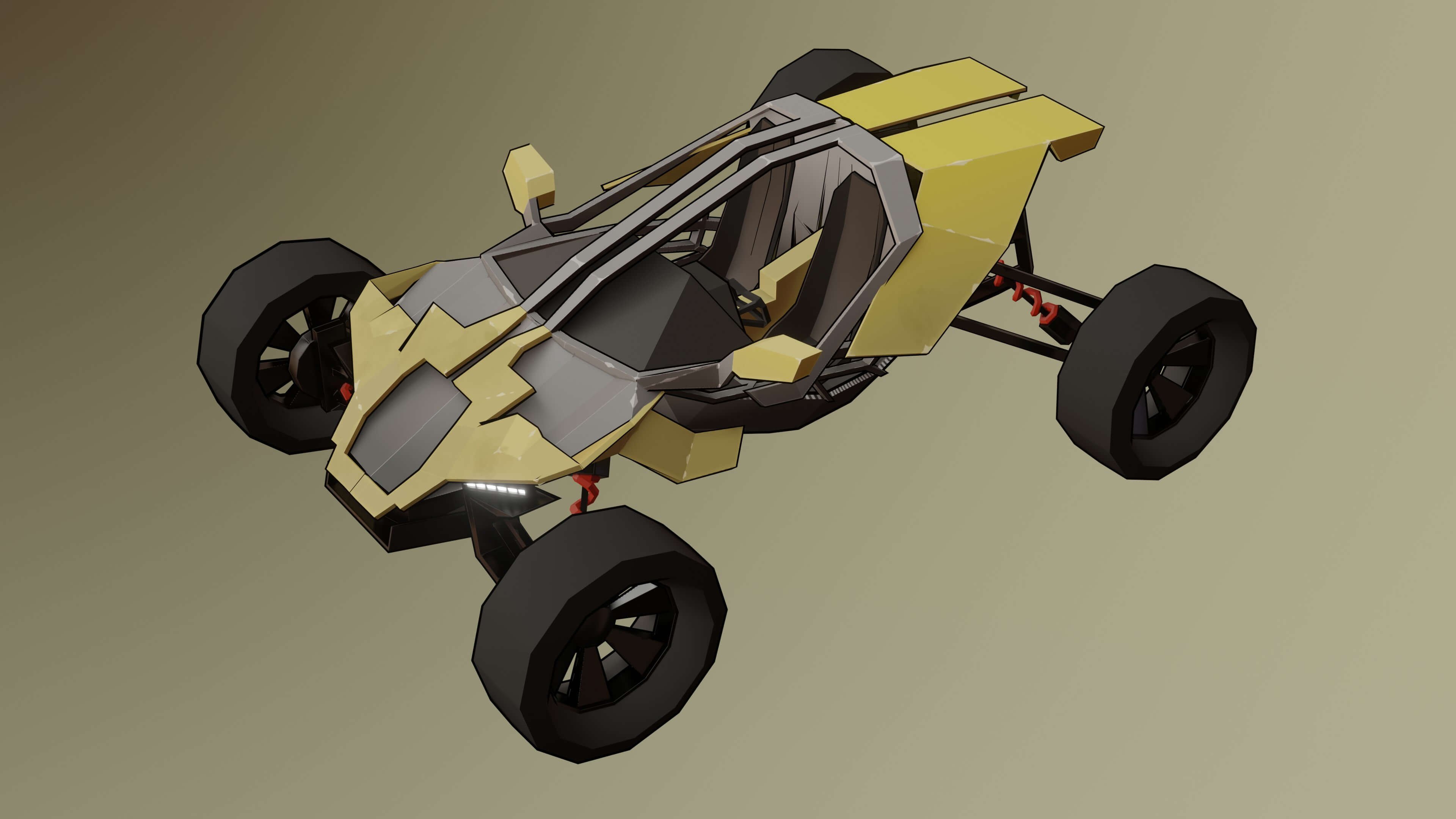 Buggy Sci-Fi Low Poly 3D Model by Nangliy