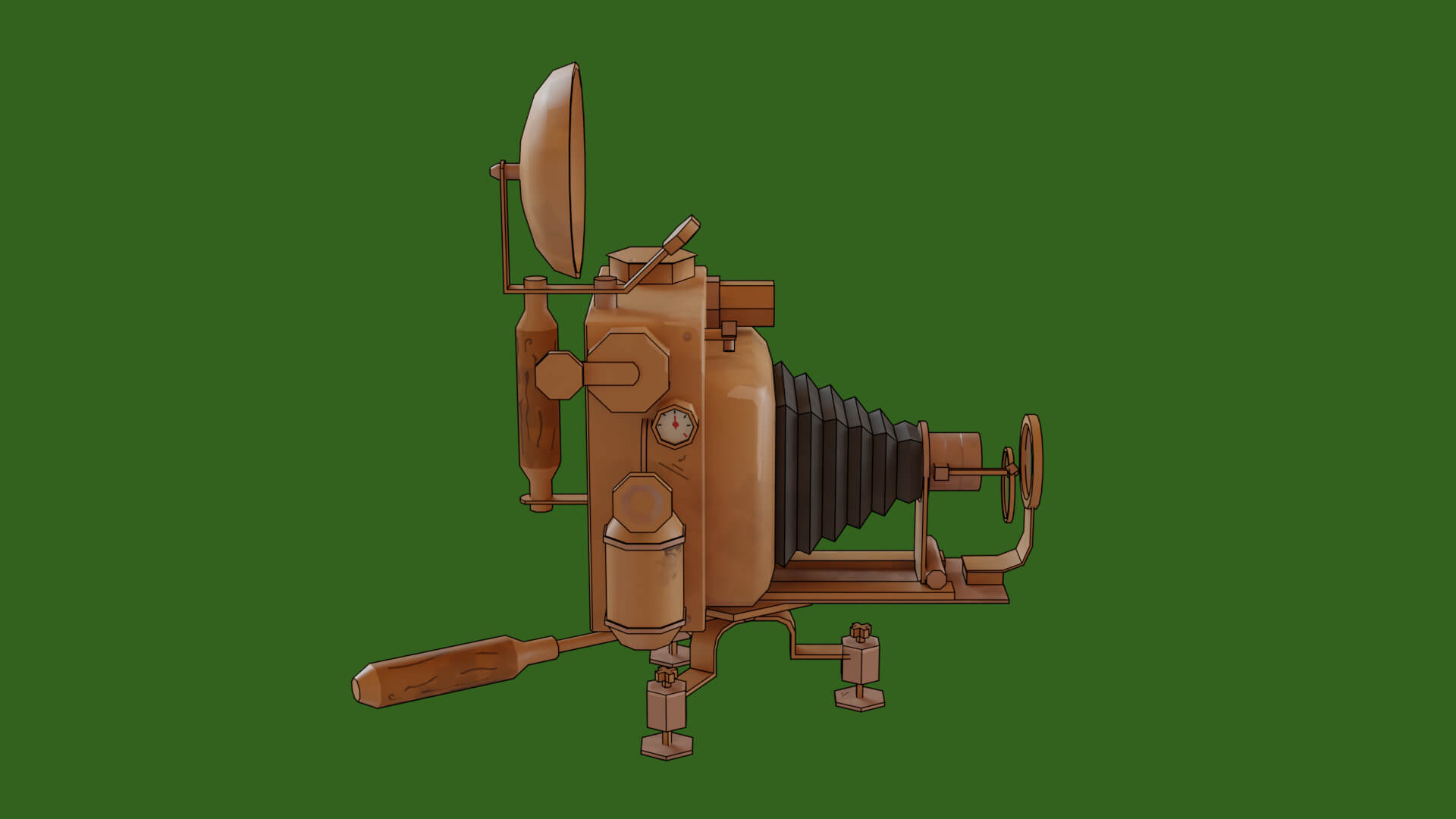 Camera Steampunk - 3D Model by Nangliy