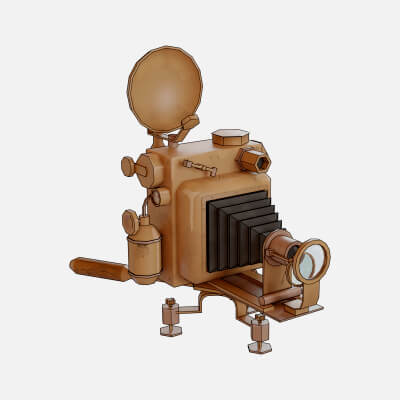Camera Steampunk - 3D Model by Nangliy