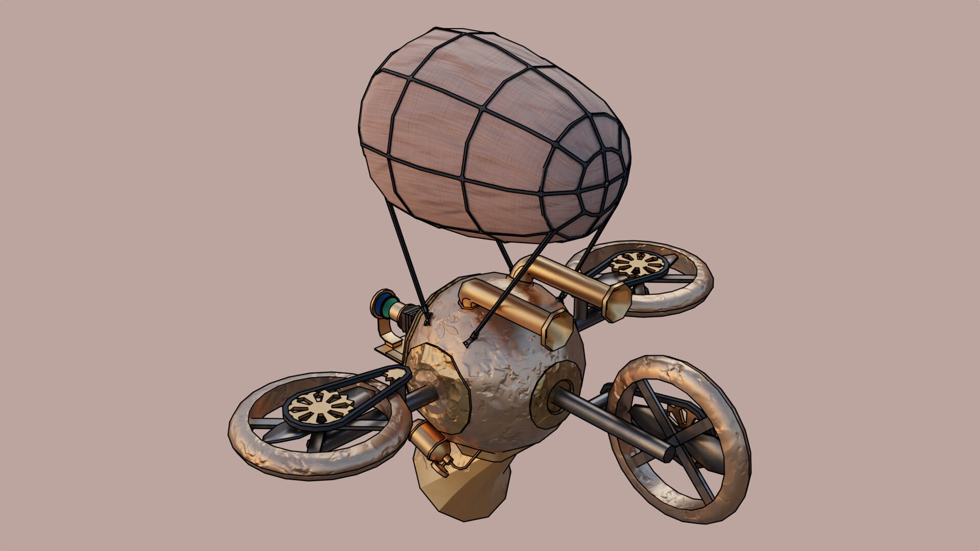 Dron Steam Pank - 3D Model by Nangliy