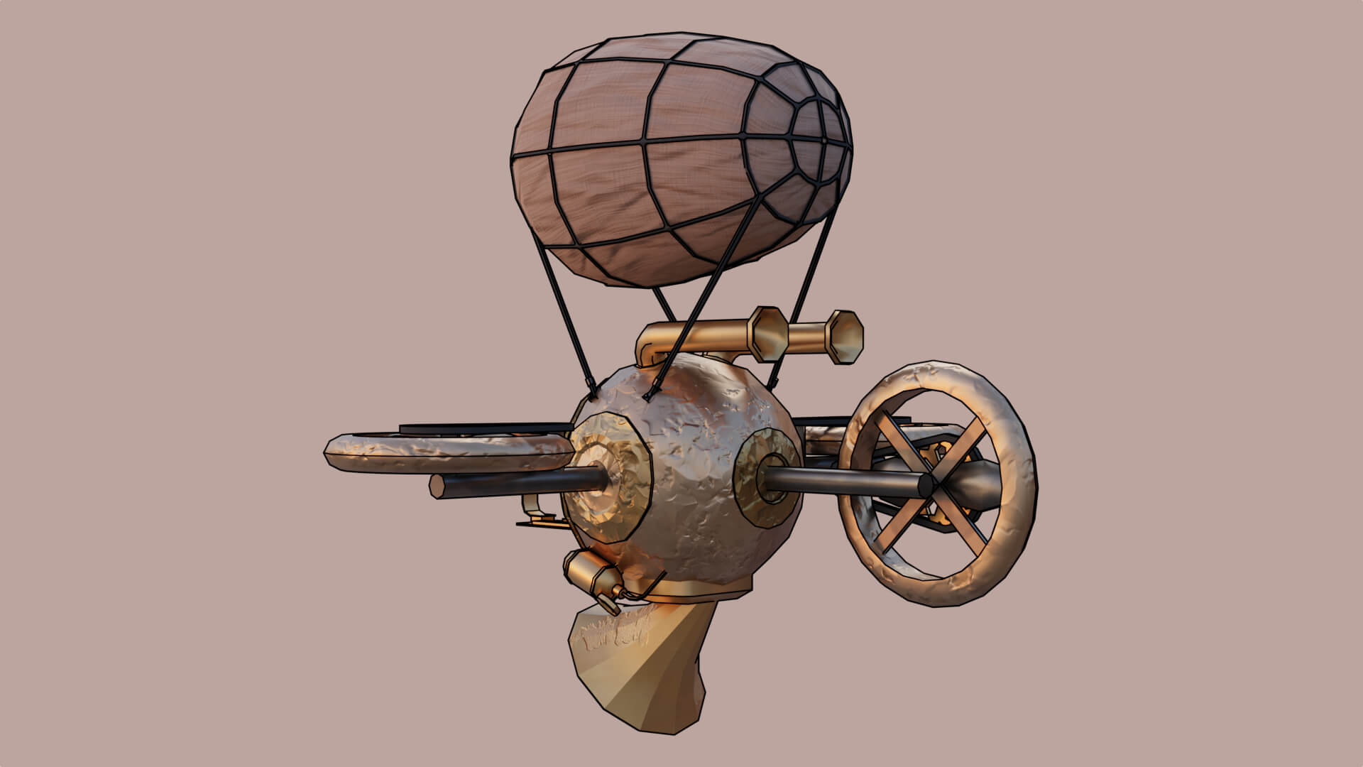 Dron Steam Pank - 3D Model by Nangliy