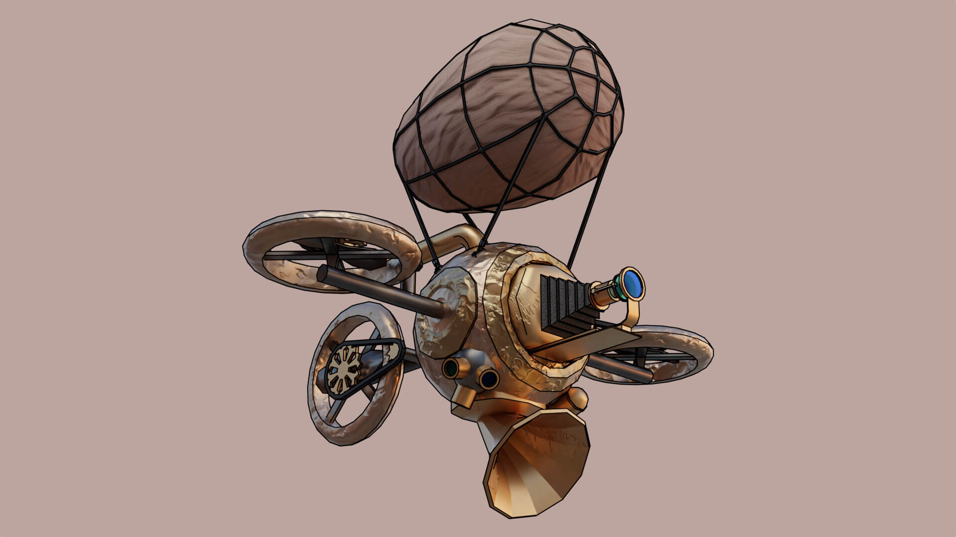 Dron Steam Pank - 3D Model by Nangliy