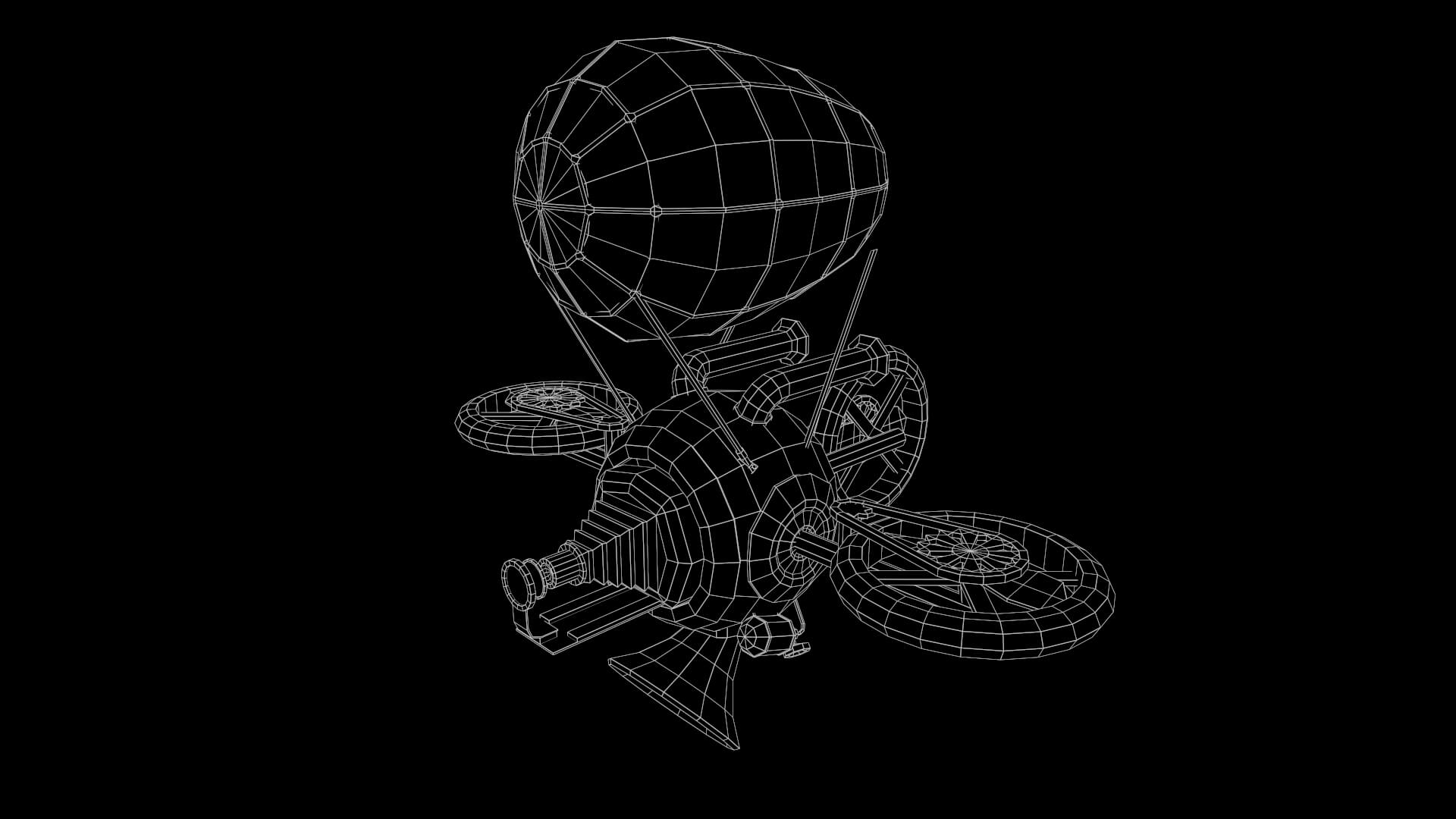 Dron Steam Pank - 3D Model by Nangliy