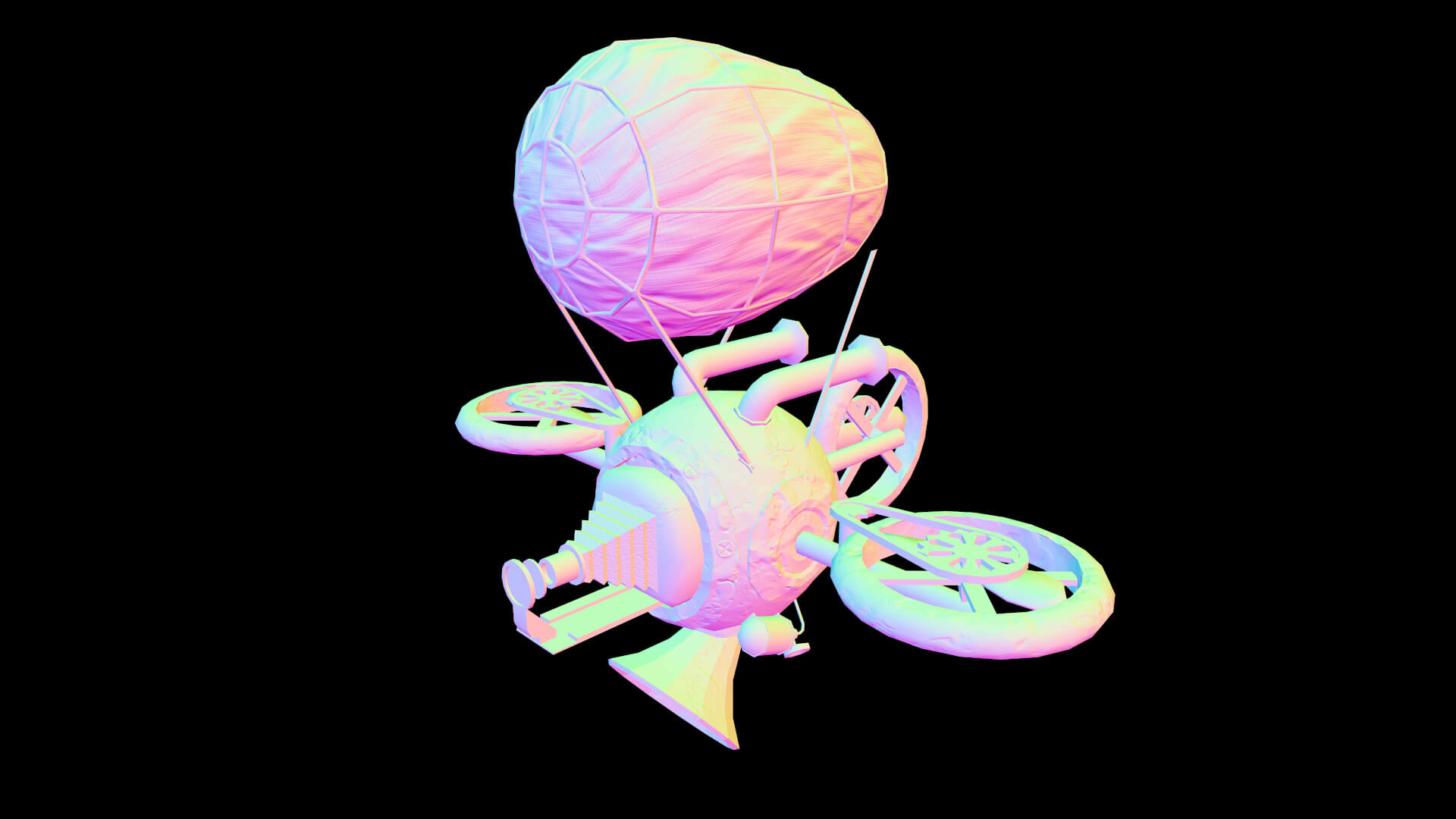 Dron Steam Pank - 3D Model by Nangliy