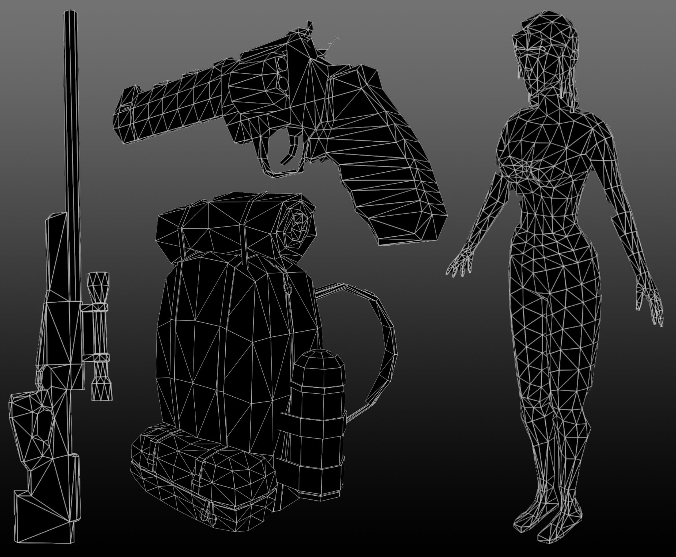 Low Poly Style Character - 3D Model by Nangliy