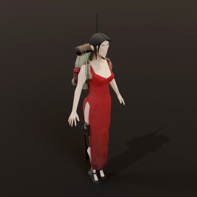 Low Poly Style Character - 3D Model by Nangliy