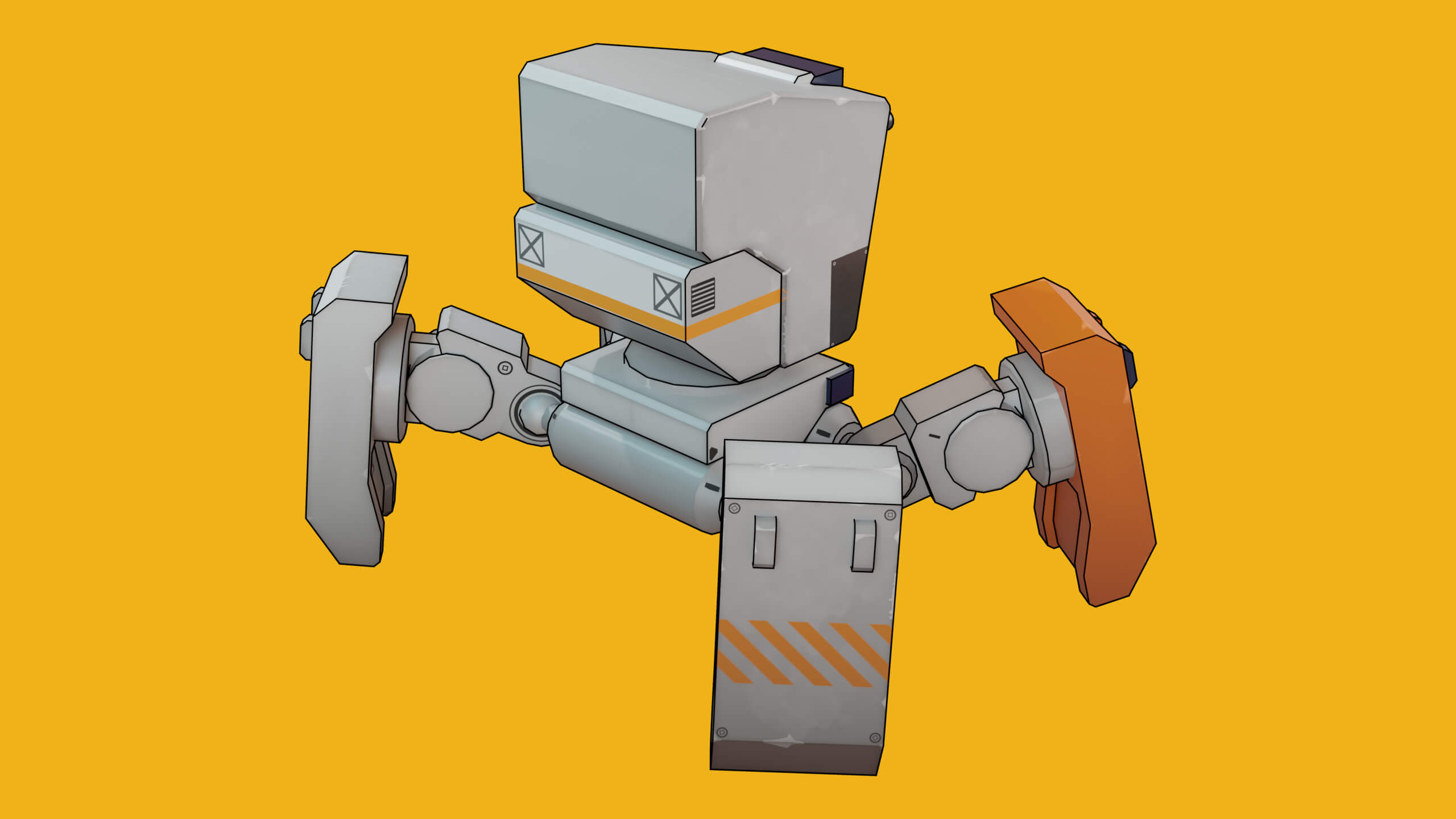 Patrol Robot Cube - 3D Model by Nangliy