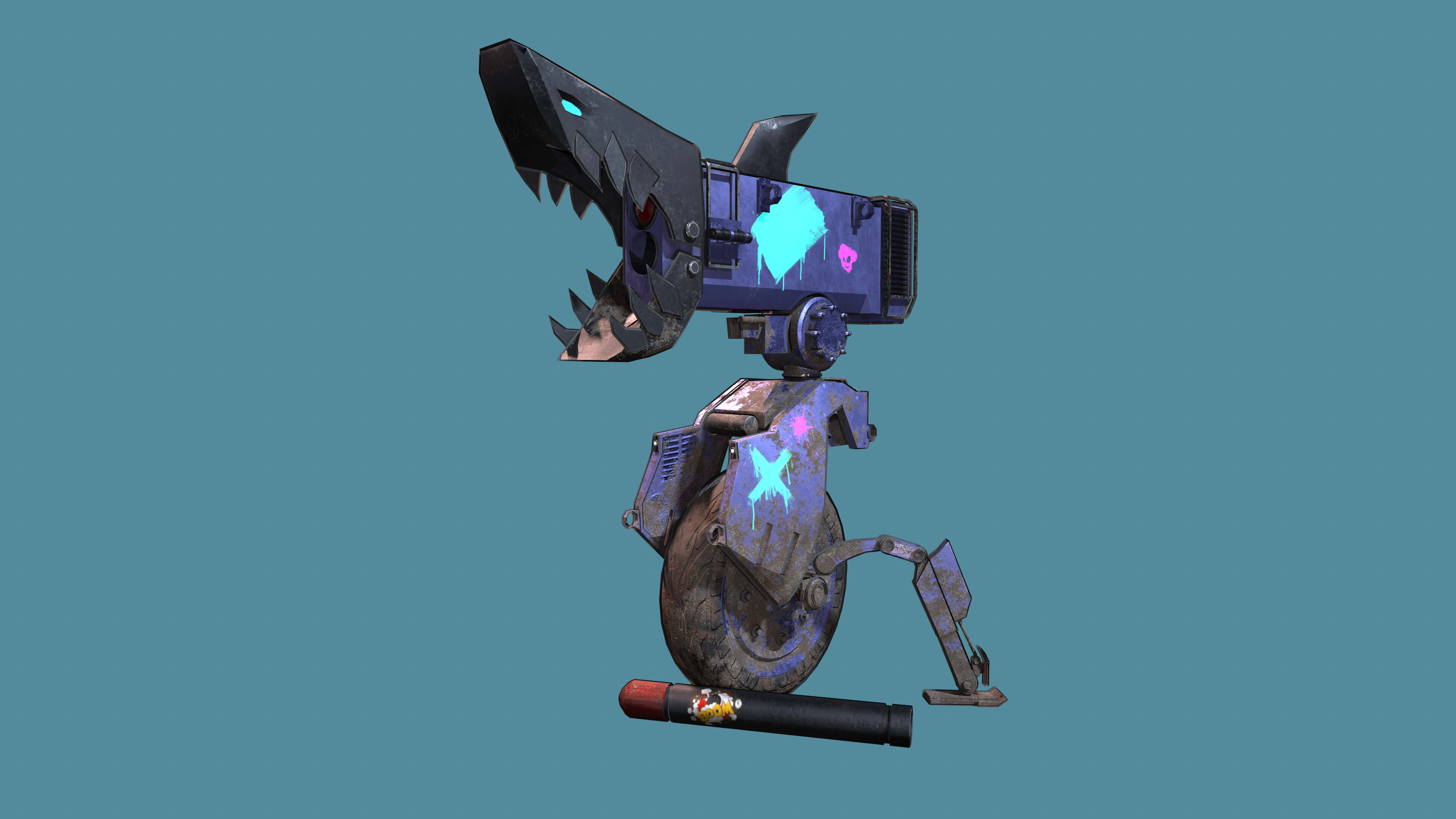 Rocket Launcher Fau 57-Skeleton 3D Model by Nangliy