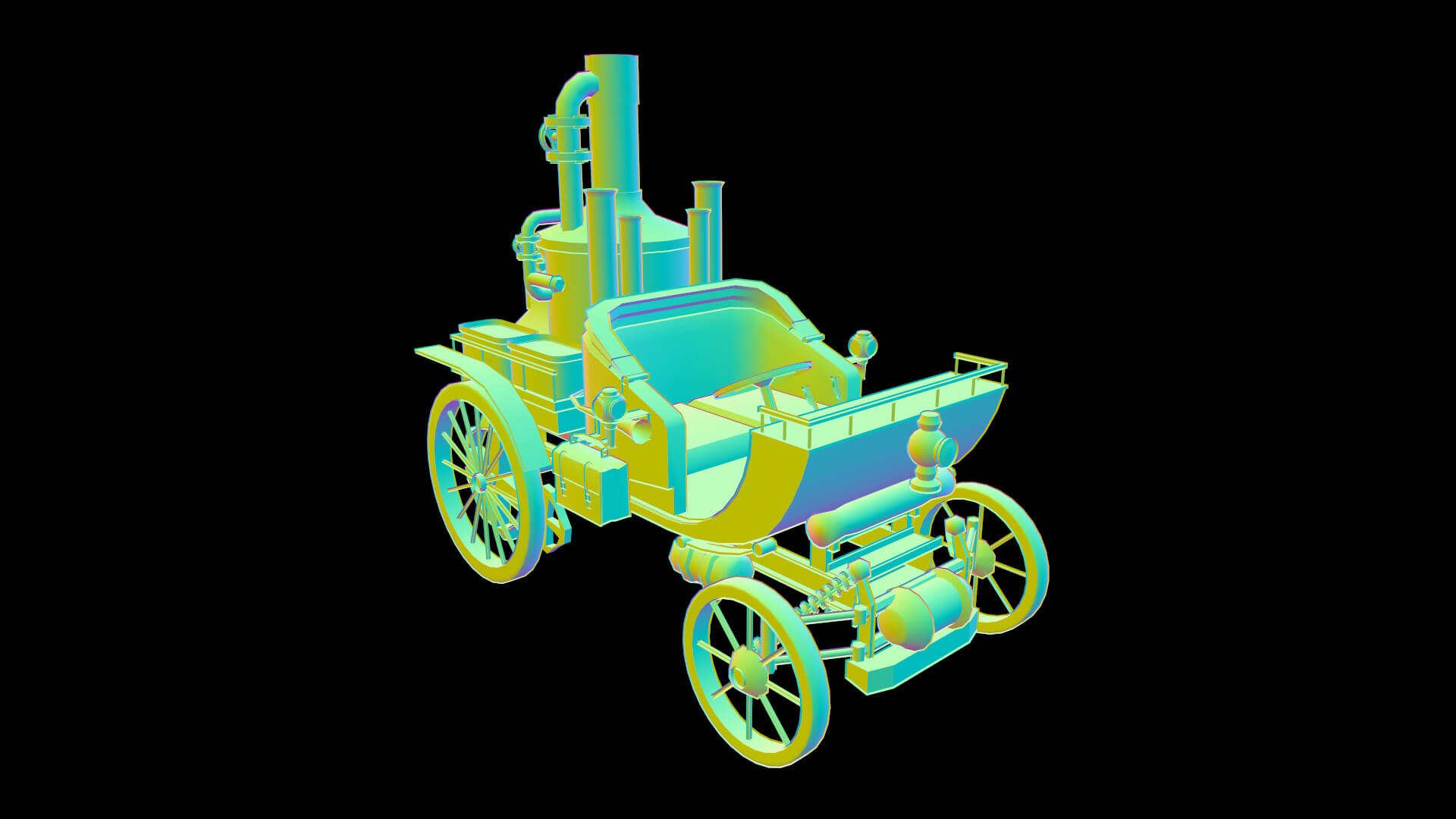 Steam Punk Car - 3D Model by Nangliy