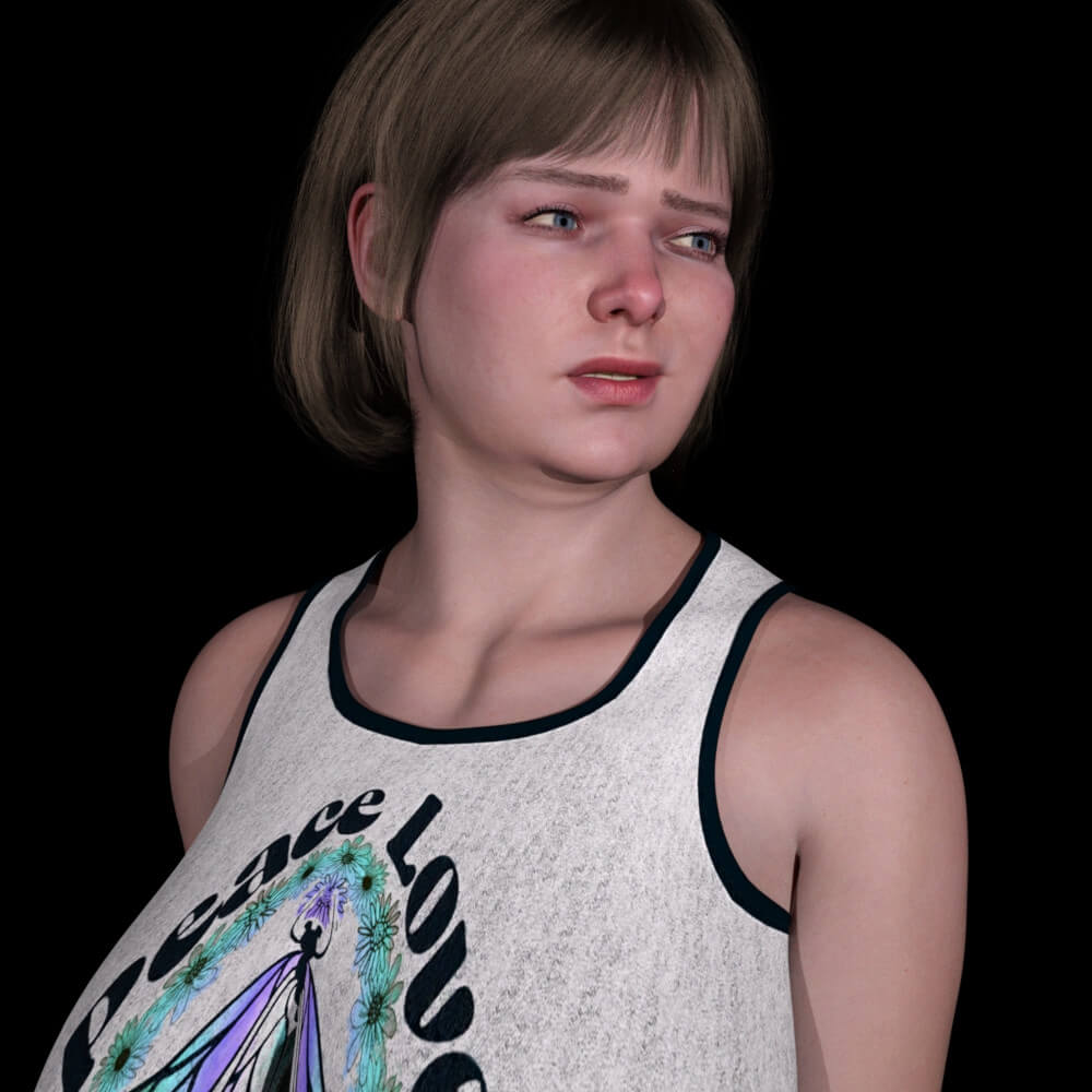Melanie Portrait 2 3D Render, Digital Art by nanner
