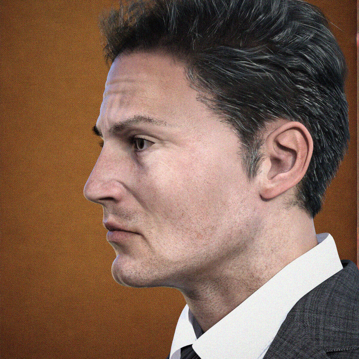Oscar Profile 3D Render, Digital Art by nanner