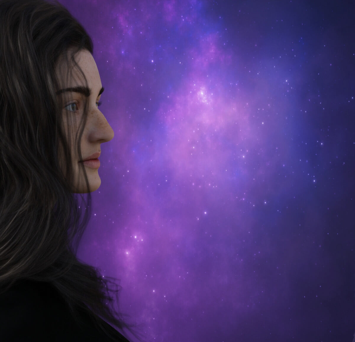 Starry, starry night 3D Render, Digital Art by nanner