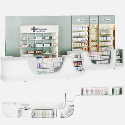 Drugstore Pharmacy 03 - 3D Model by Nareh