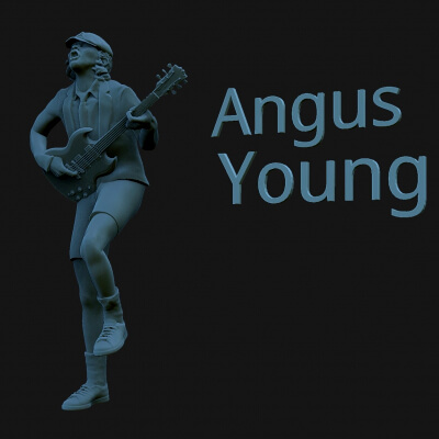 Angus Young Rock Star - 3D Model by narek84