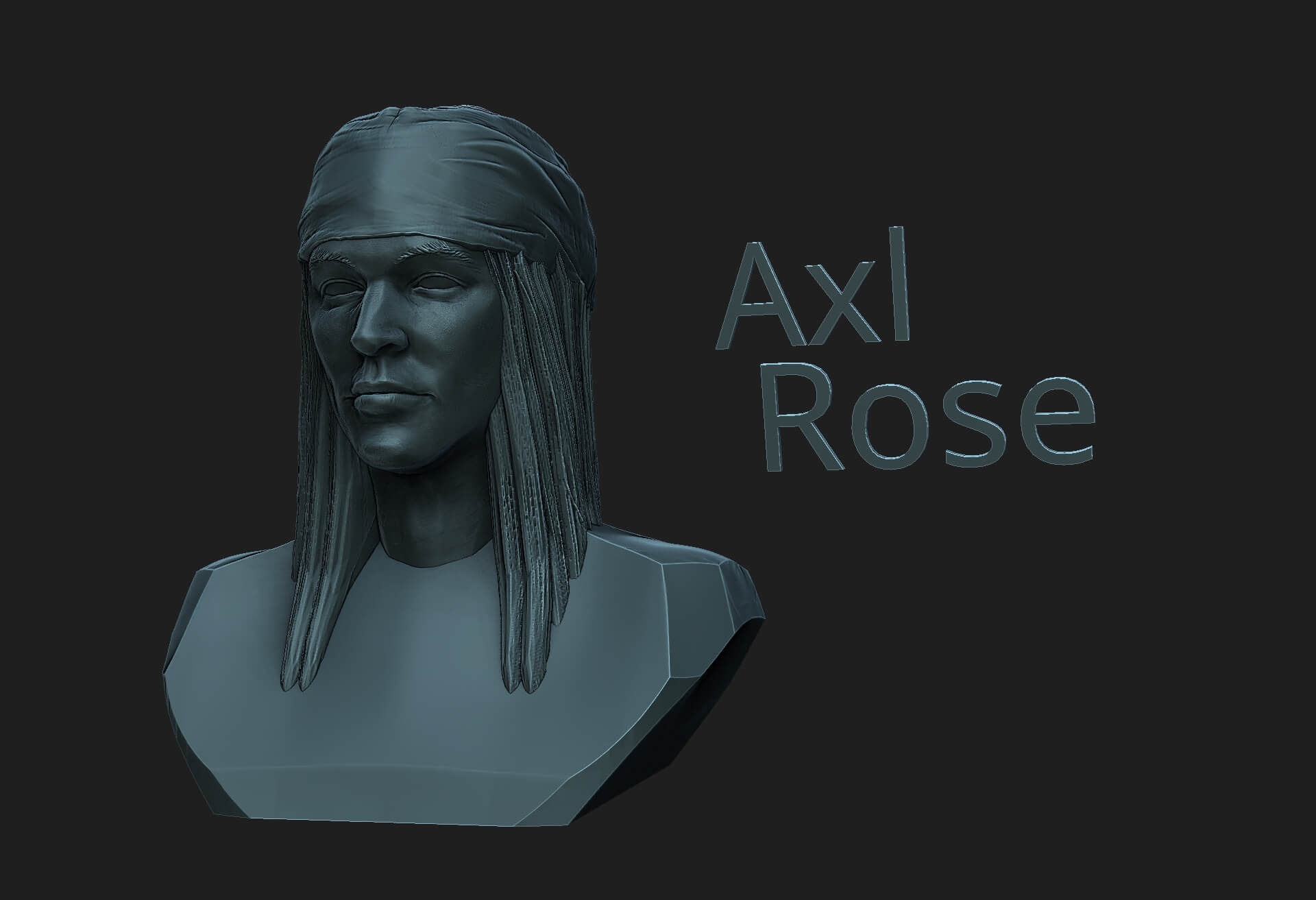 Axl Rose Rock Star - 3D Model by narek84