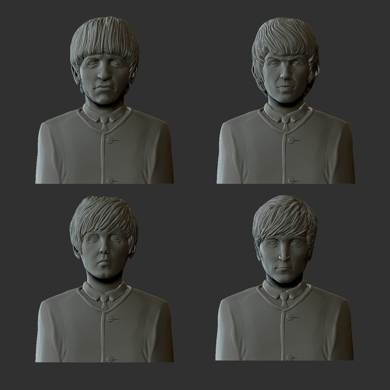 The Beatles 3D Models by narek84