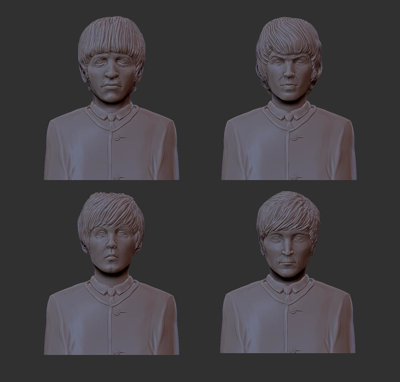 The Beatles 3D Models by narek84