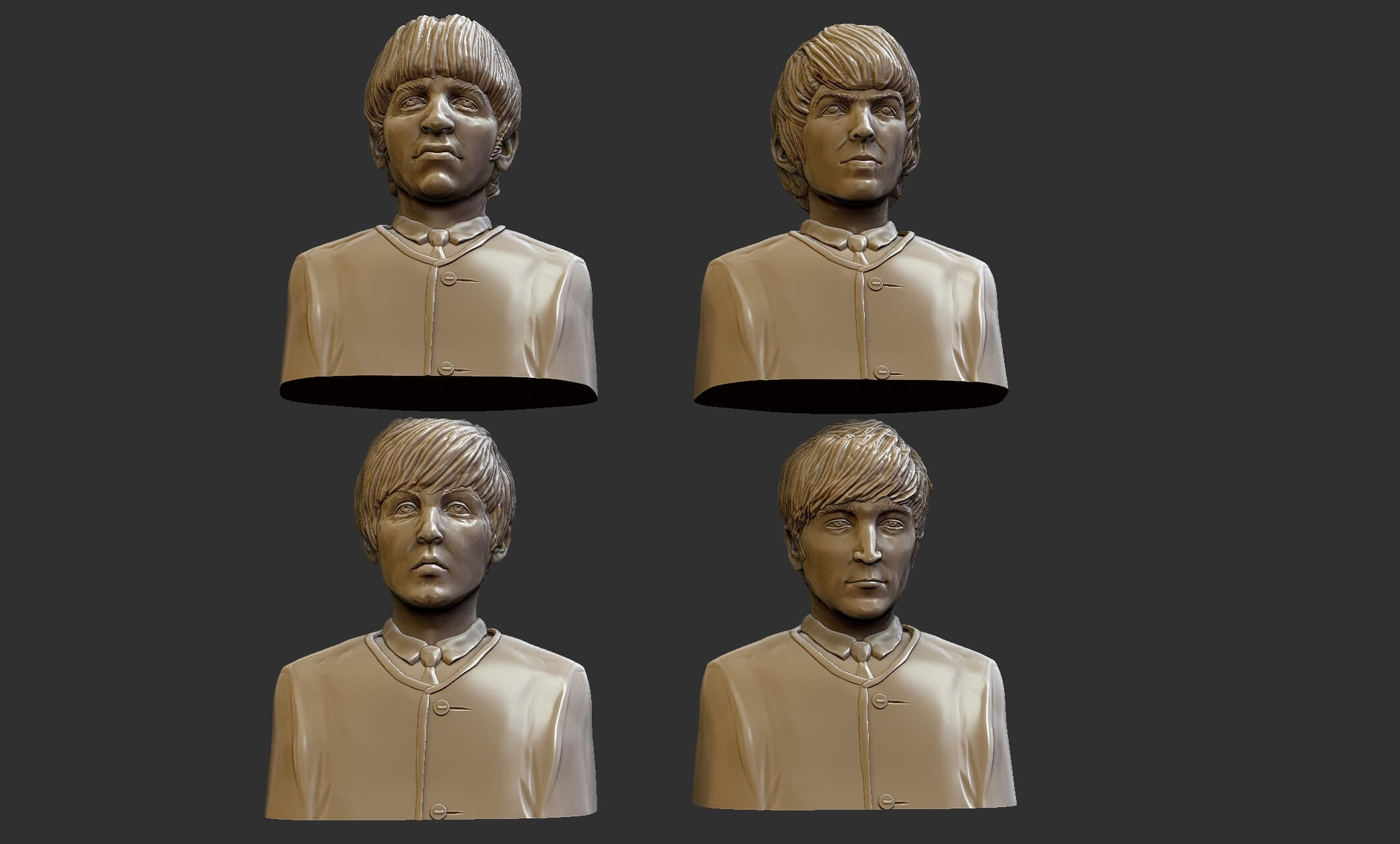 The Beatles 3D Models by narek84