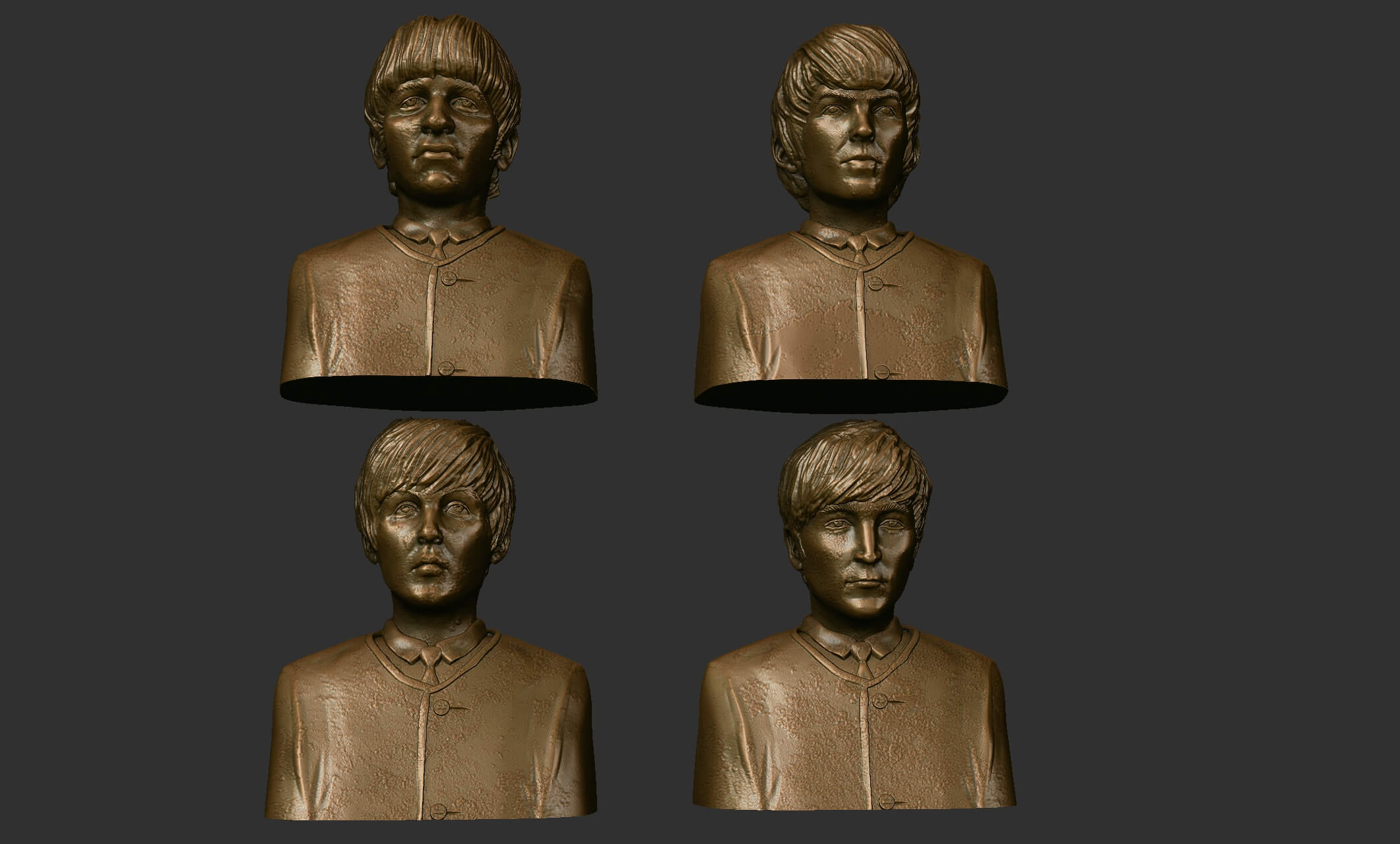 The Beatles 3D Models by narek84