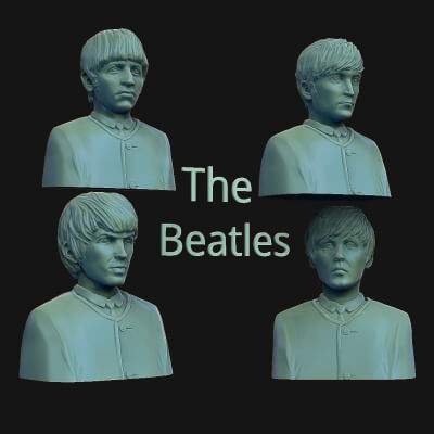 The Beatles 3D Models by narek84