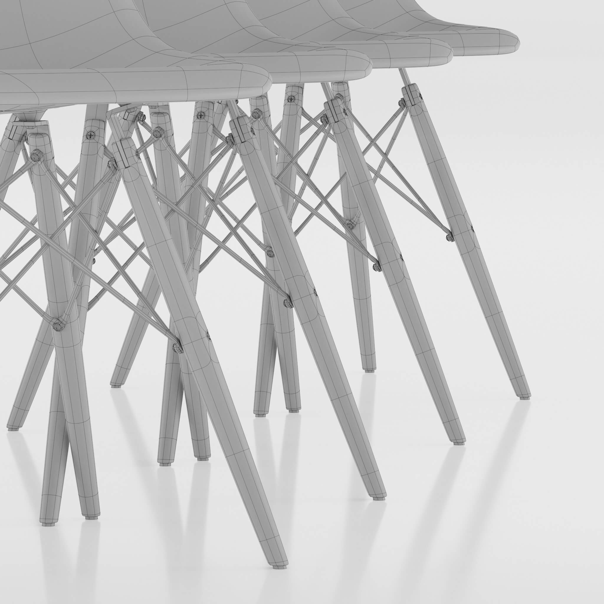 Eames Chair DSW - 3D Model by NAShvidi