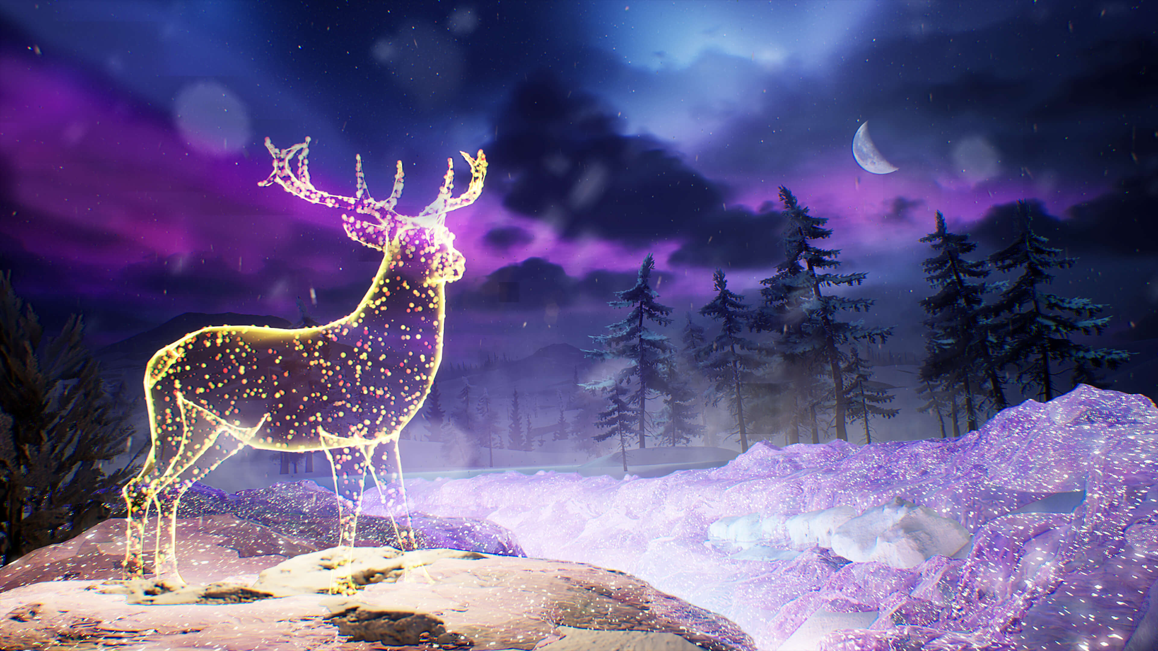 Luminous Winter Guardian 3D Render, Digital Art by Nasty3d
