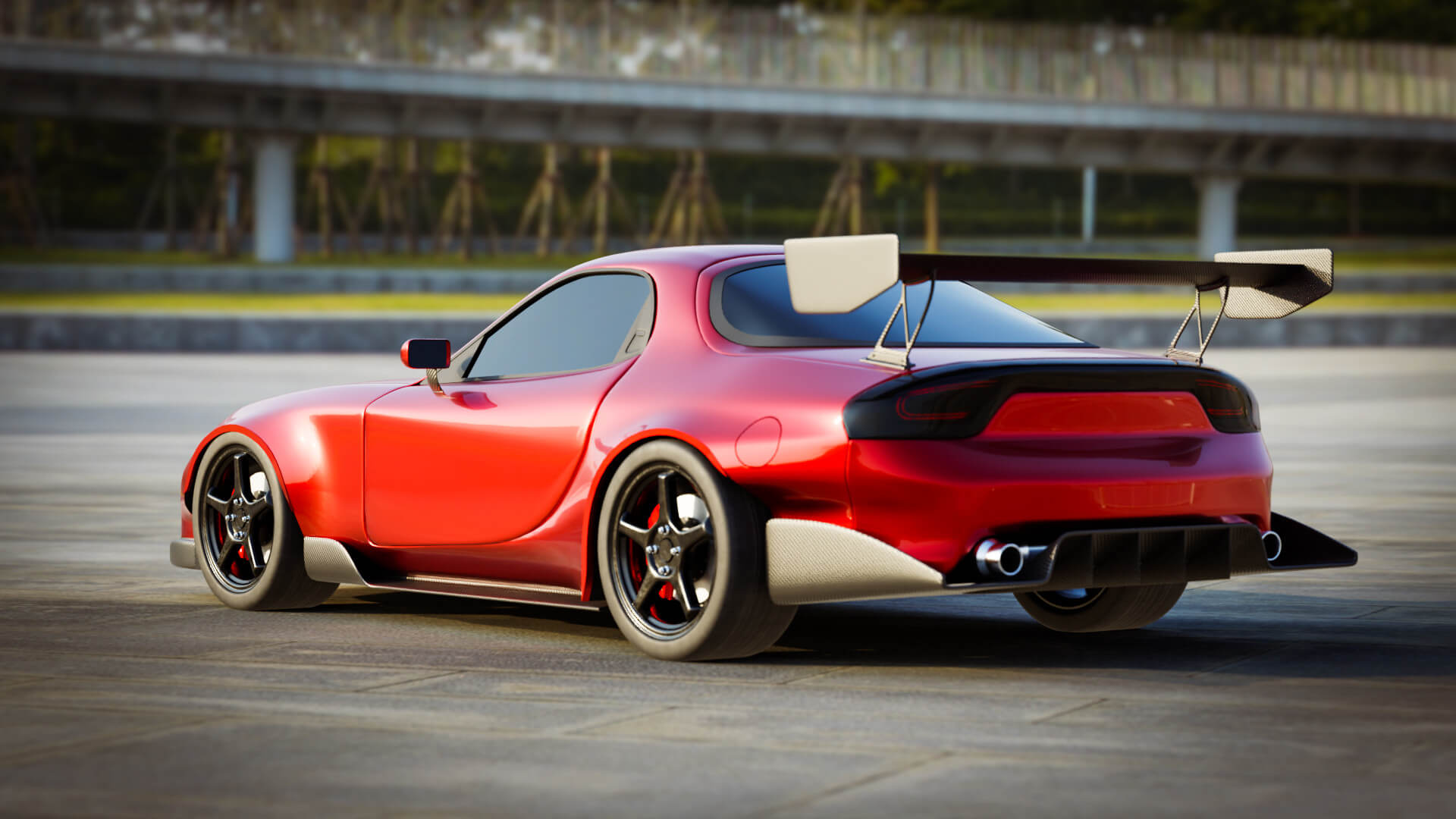 Mazda RX-7 Tuned 3D Model by Naudaff3D