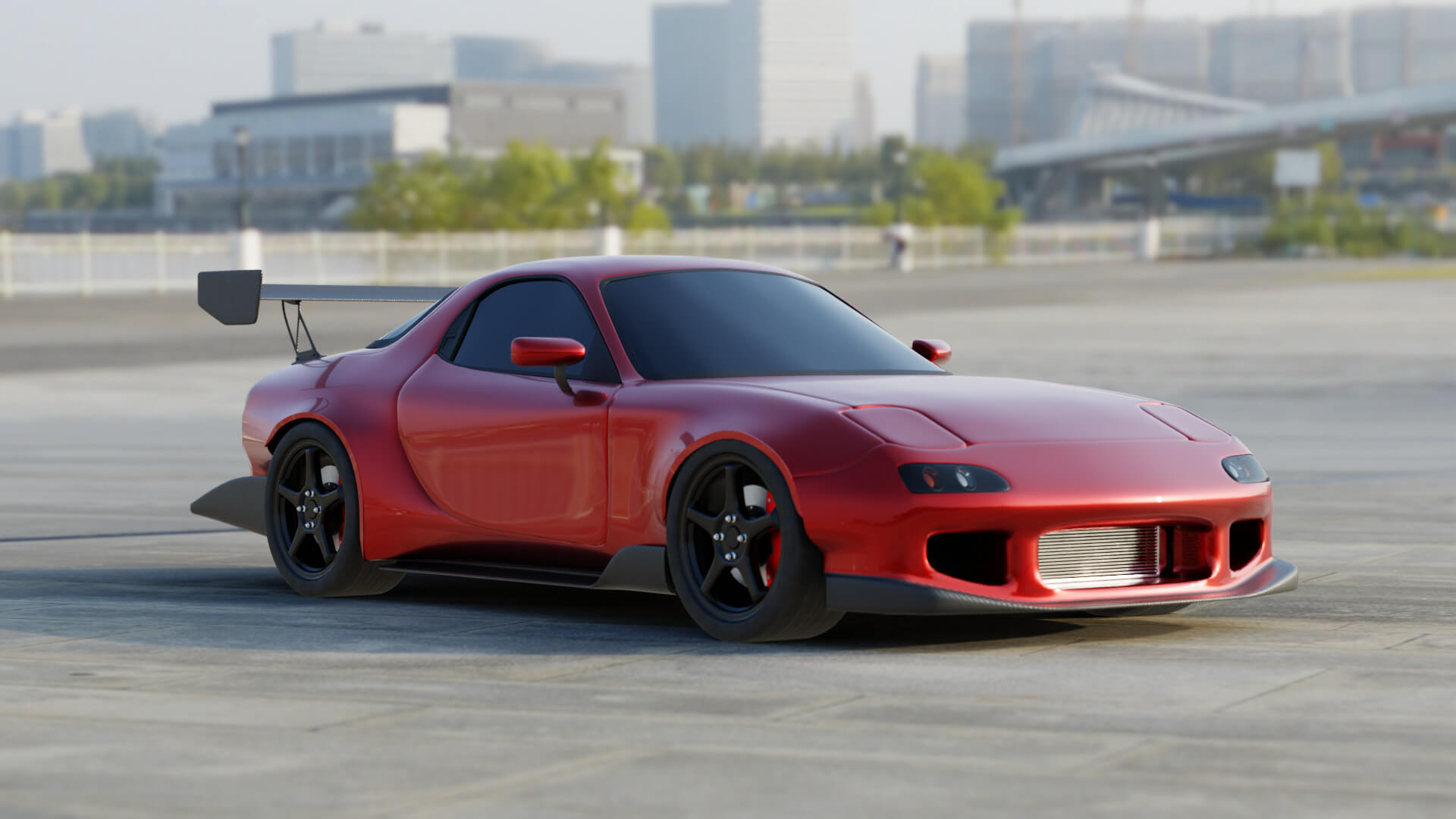 Mazda RX-7 Tuned 3D Model by Naudaff3D