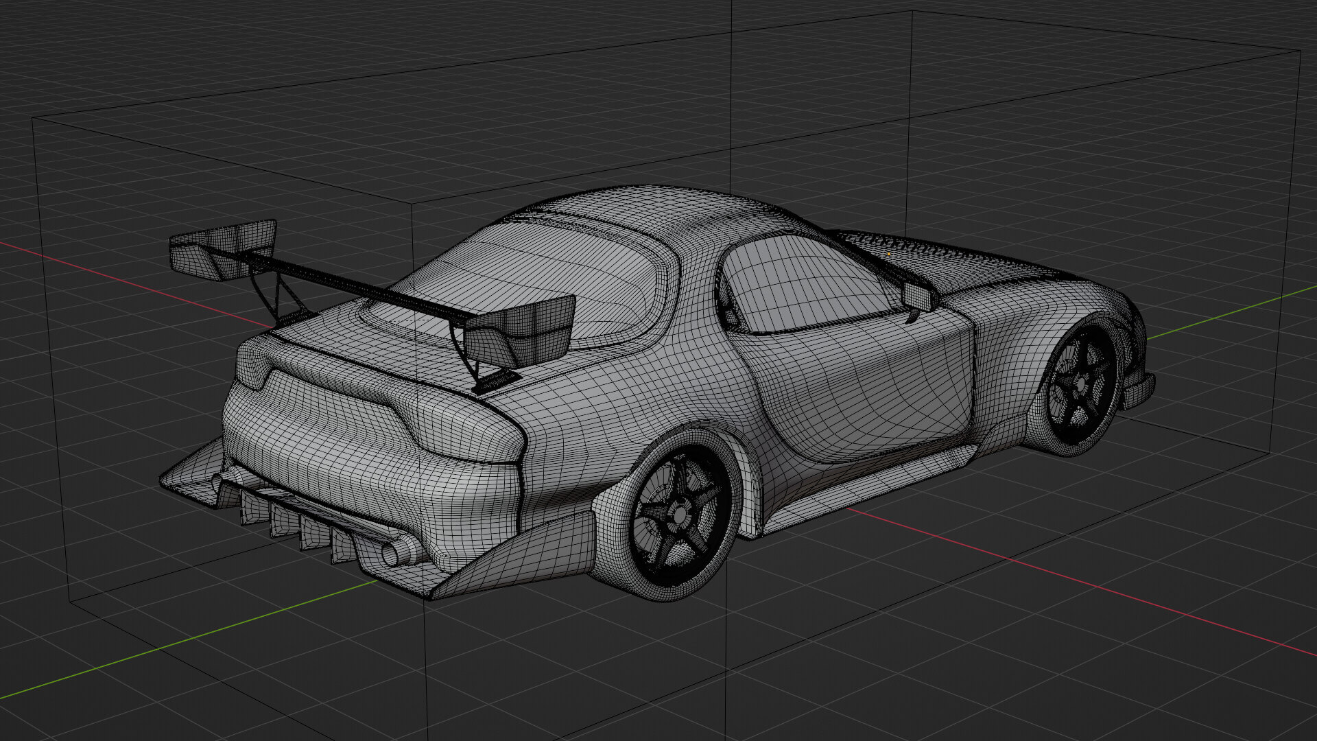 Mazda RX-7 Tuned 3D Model by Naudaff3D
