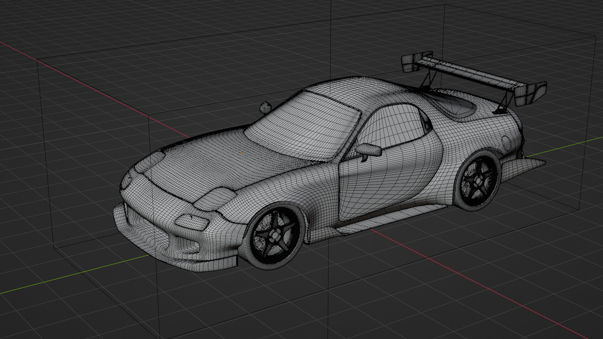 Mazda RX-7 Tuned 3D Model by Naudaff3D