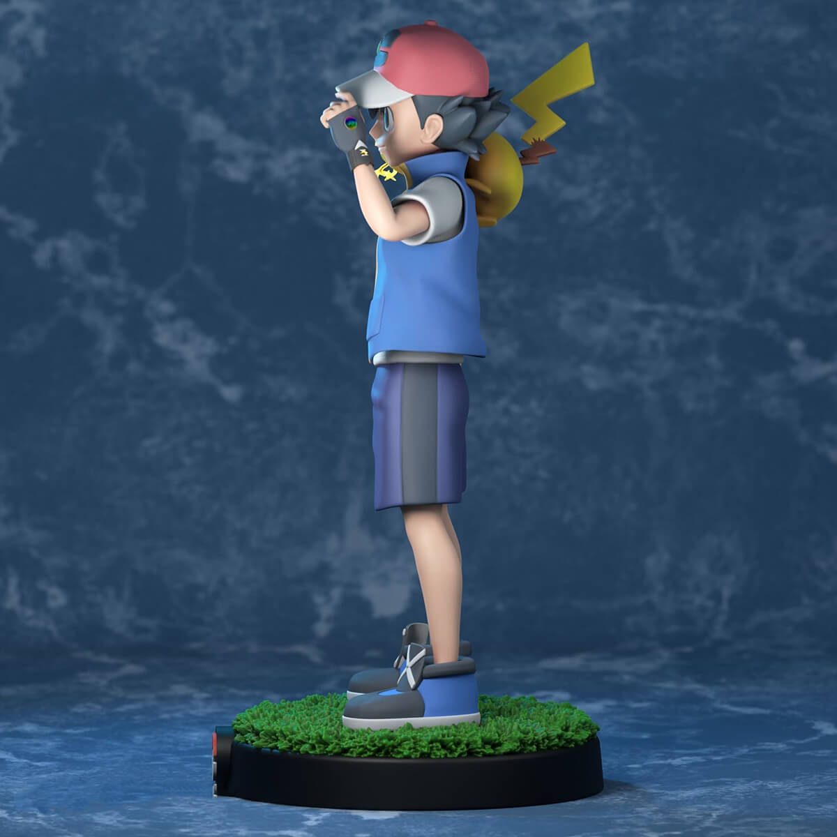 Ash - Satoshi and Pikachu - Pokemon Journeys Figure 3D Model by Navaler