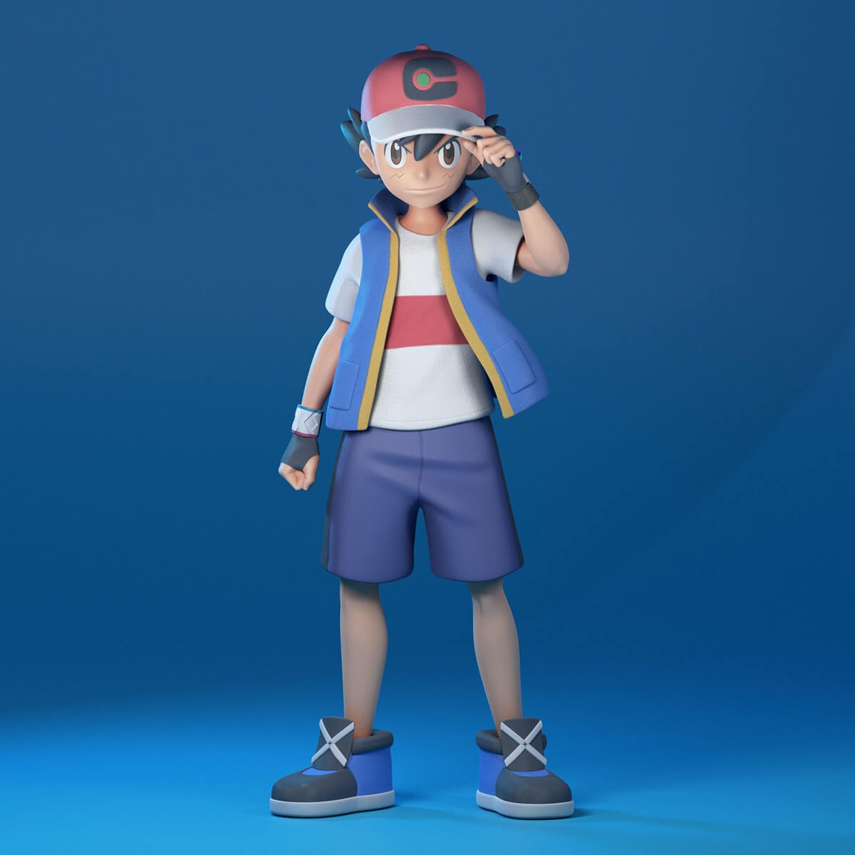 Ash - Satoshi - Pokemon Journeys 3D Model by Navaler