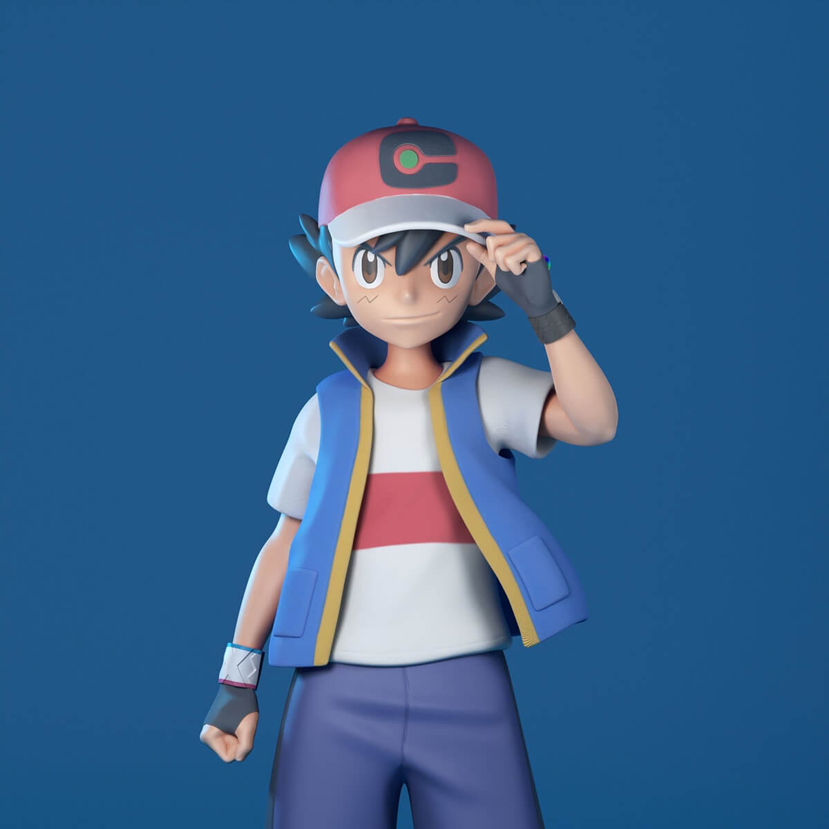 Ash - Satoshi - Pokemon Journeys 3D Model by Navaler