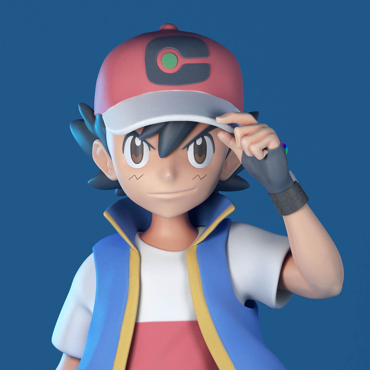 Ash - Satoshi - Pokemon Journeys 3D Model by Navaler