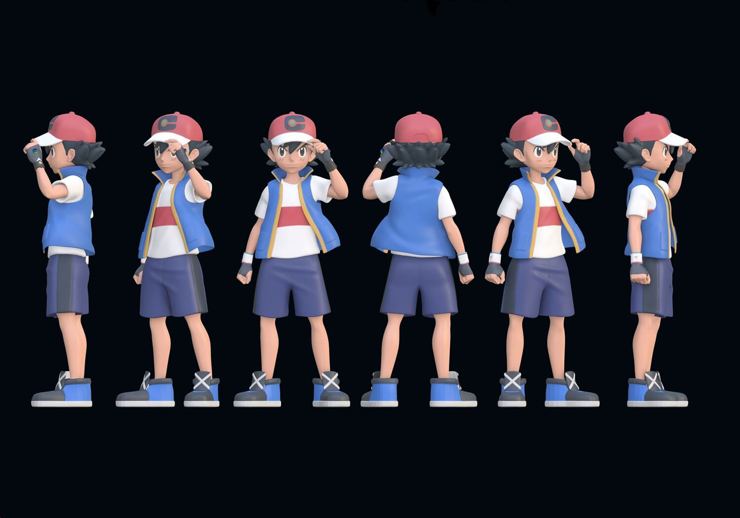 Ash - Satoshi - Pokemon Journeys 3D Model by Navaler