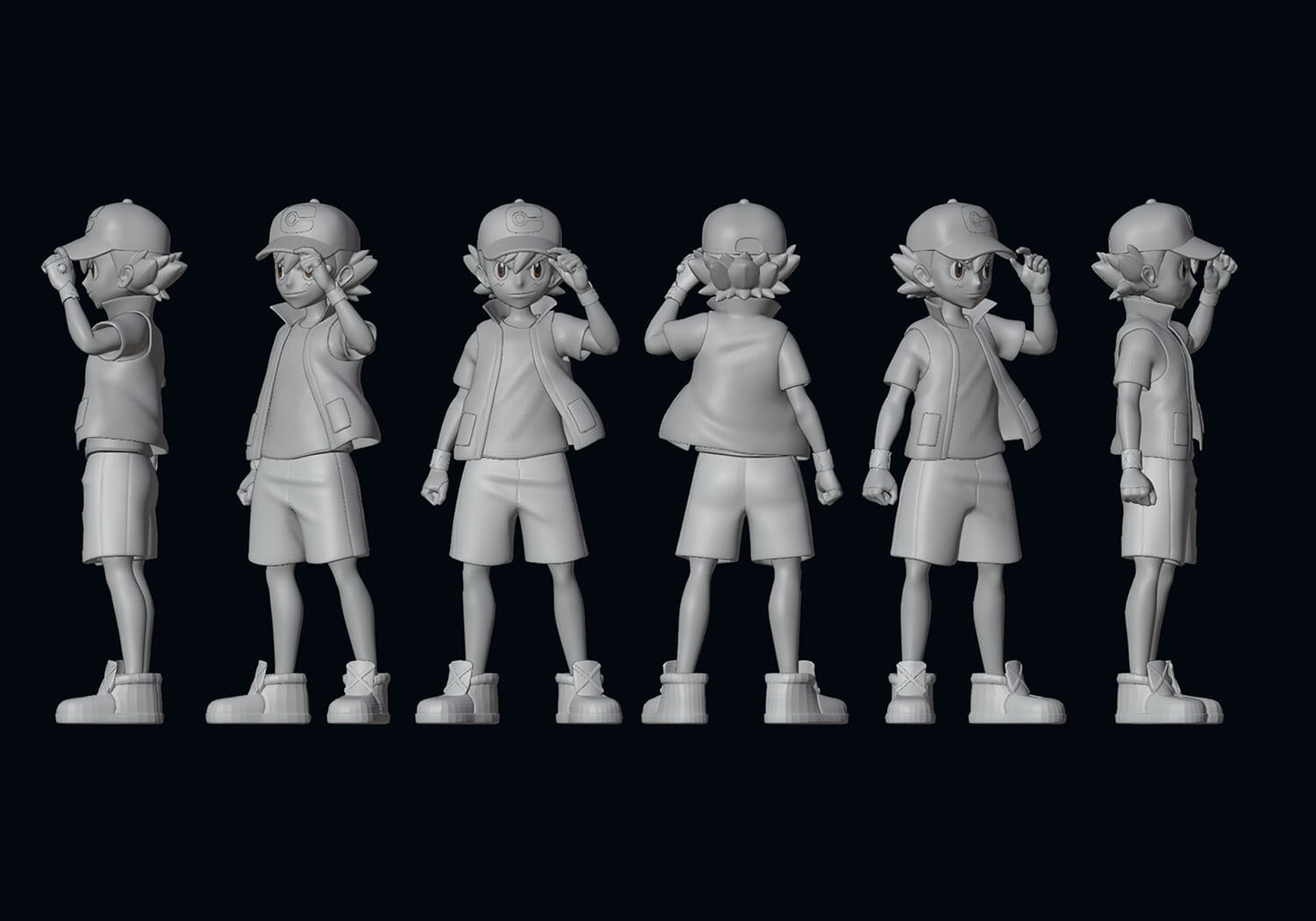 Ash - Satoshi - Pokemon Journeys 3D Model by Navaler