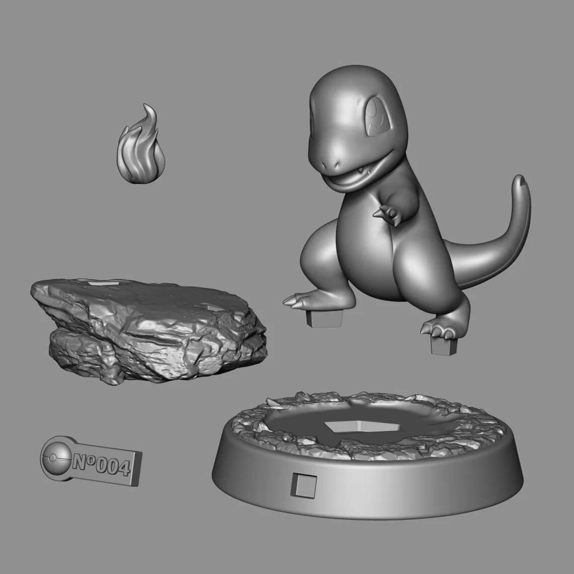 Charmander Pokemon - 3D Model by Navaler