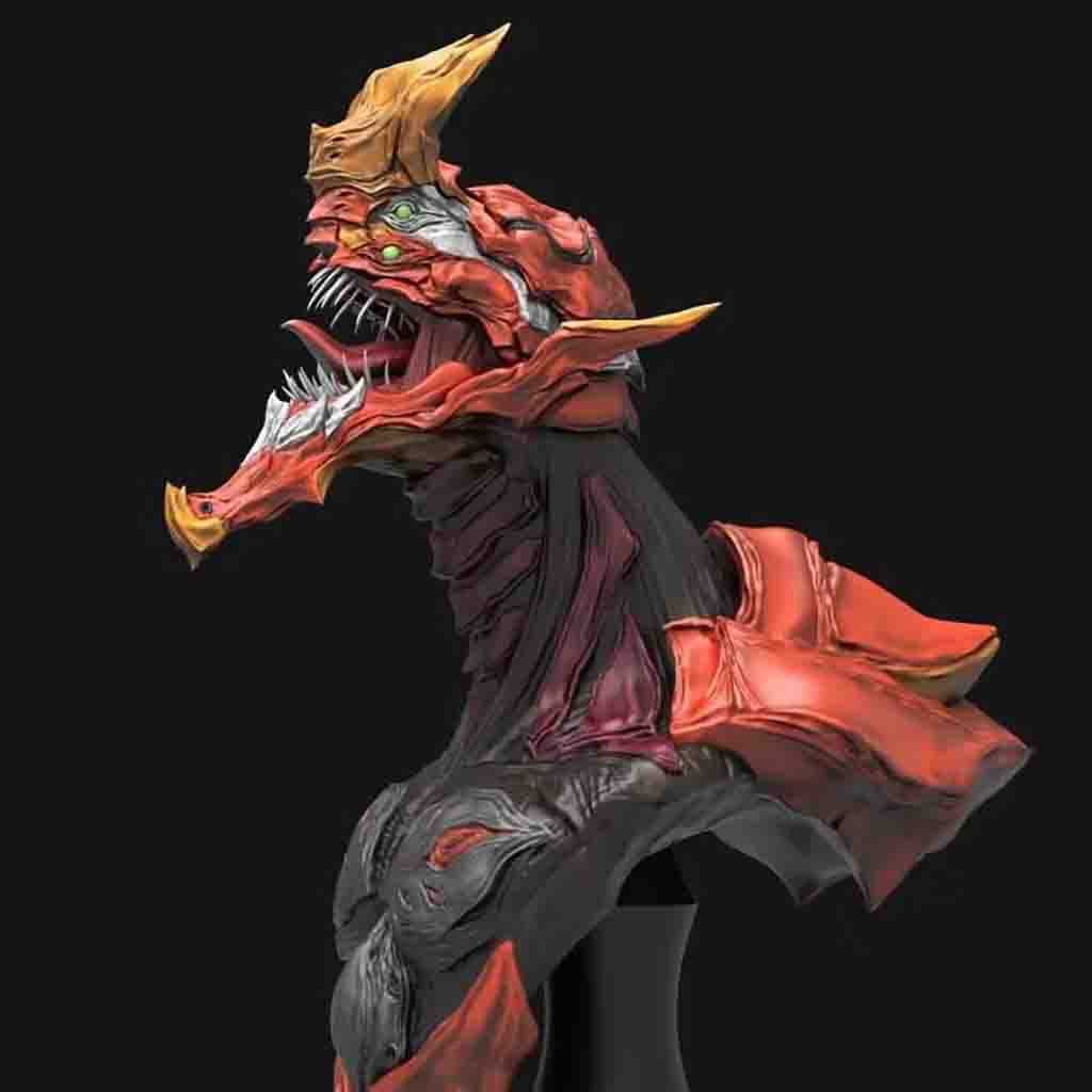 Evangelion Eva 02 Busto - 3D Model by Navaler