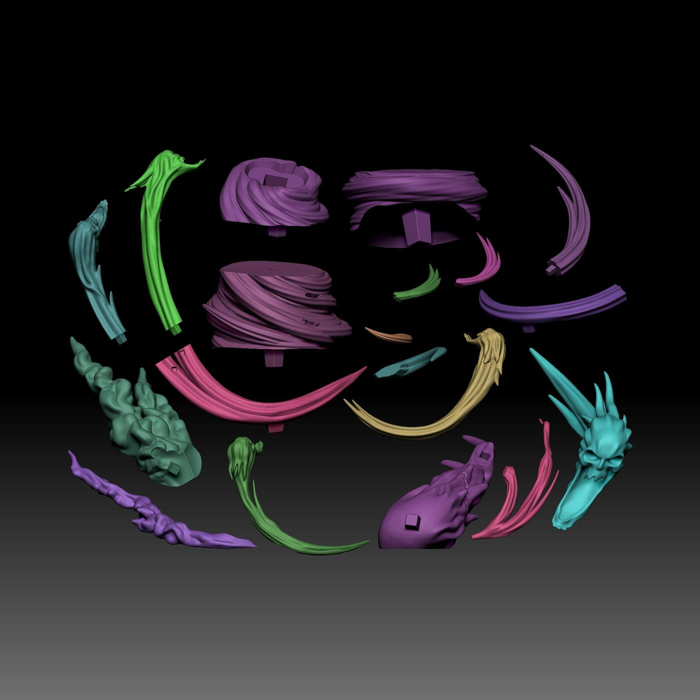 Okkotsu Yuta With Cursed Rika - 3D Model by Navaler