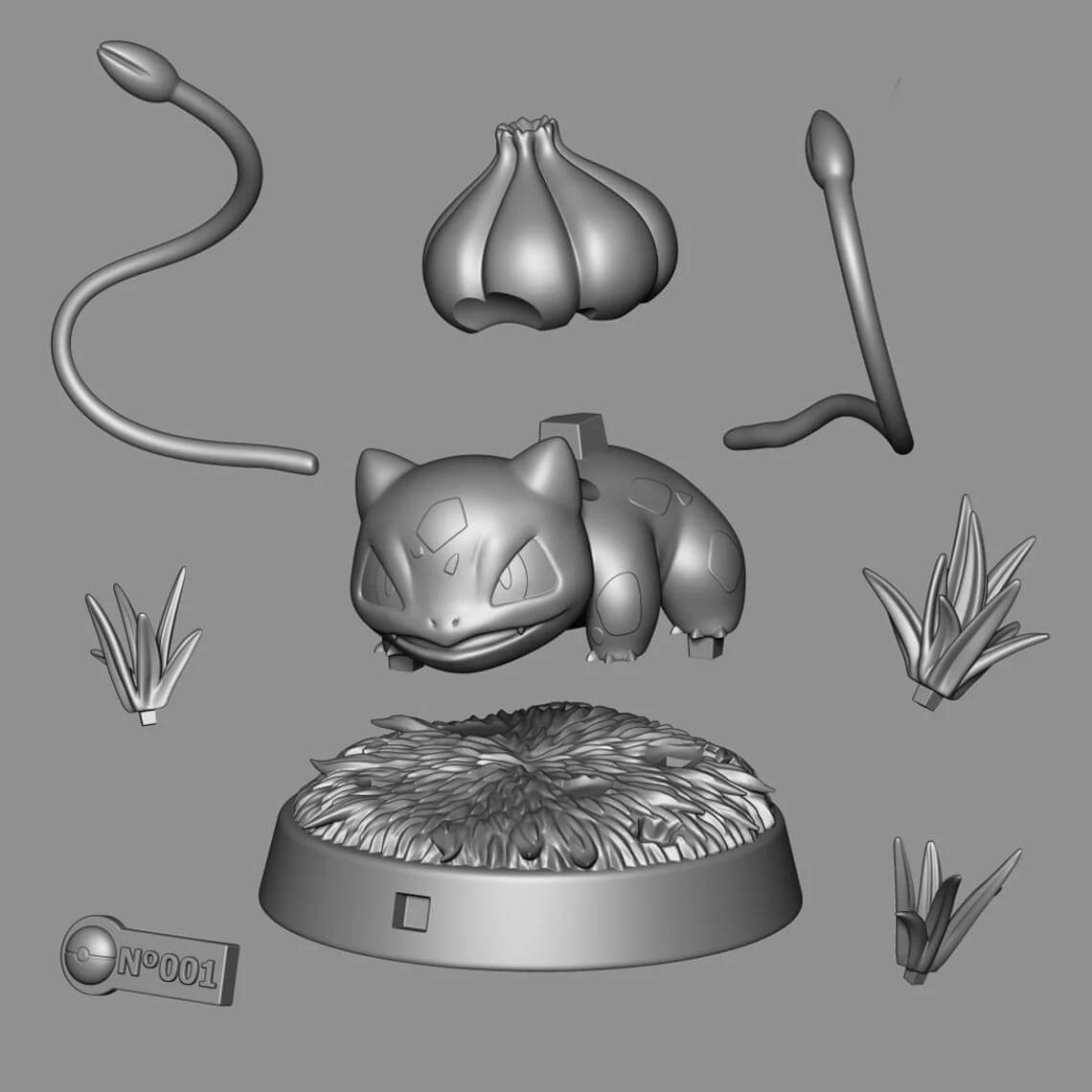 Pokemon Bulbasaur - 3D Model by Navaler